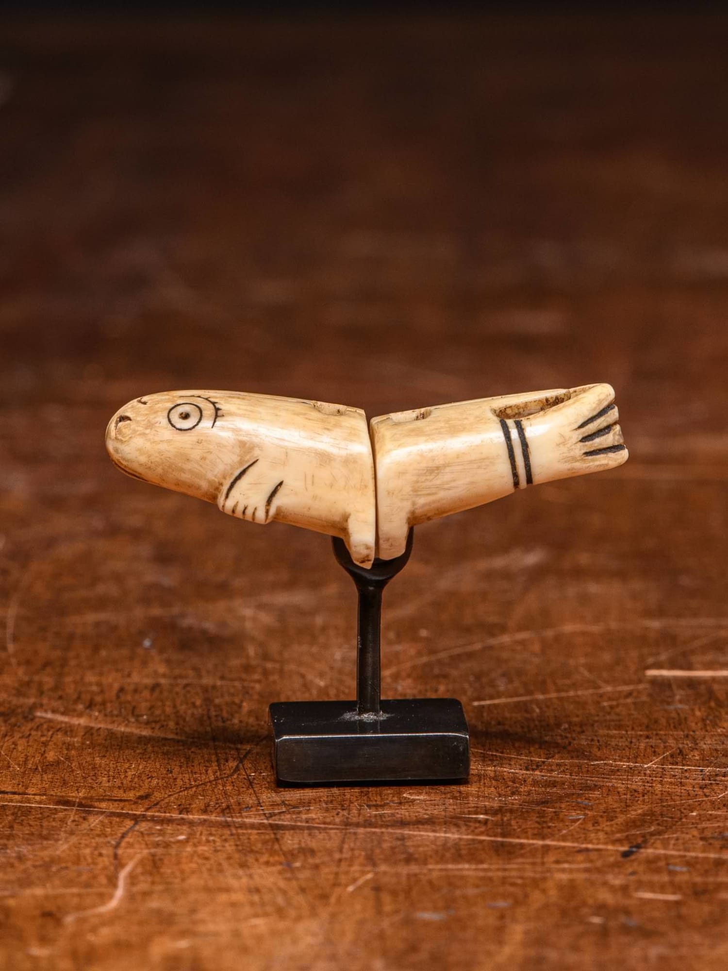 A pair of Inuit Marine Ivory charmes, Inuit People,Alaska, 19-20th ...