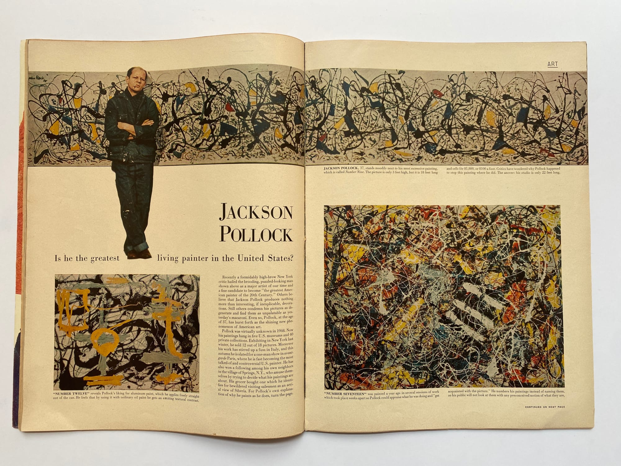 JACKSON POLLOCK, ARNOLD NEWMAN, "Jackson Pollock: Is He the Greatest ...