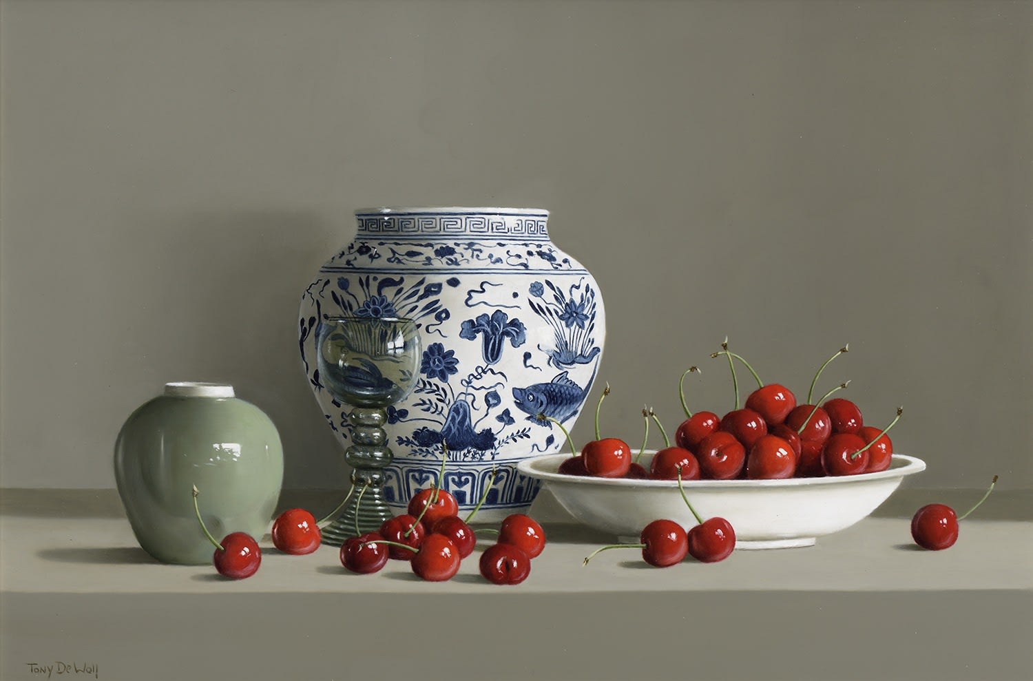 Tony de Wolf, Cherry Still Life | Thompson's Gallery