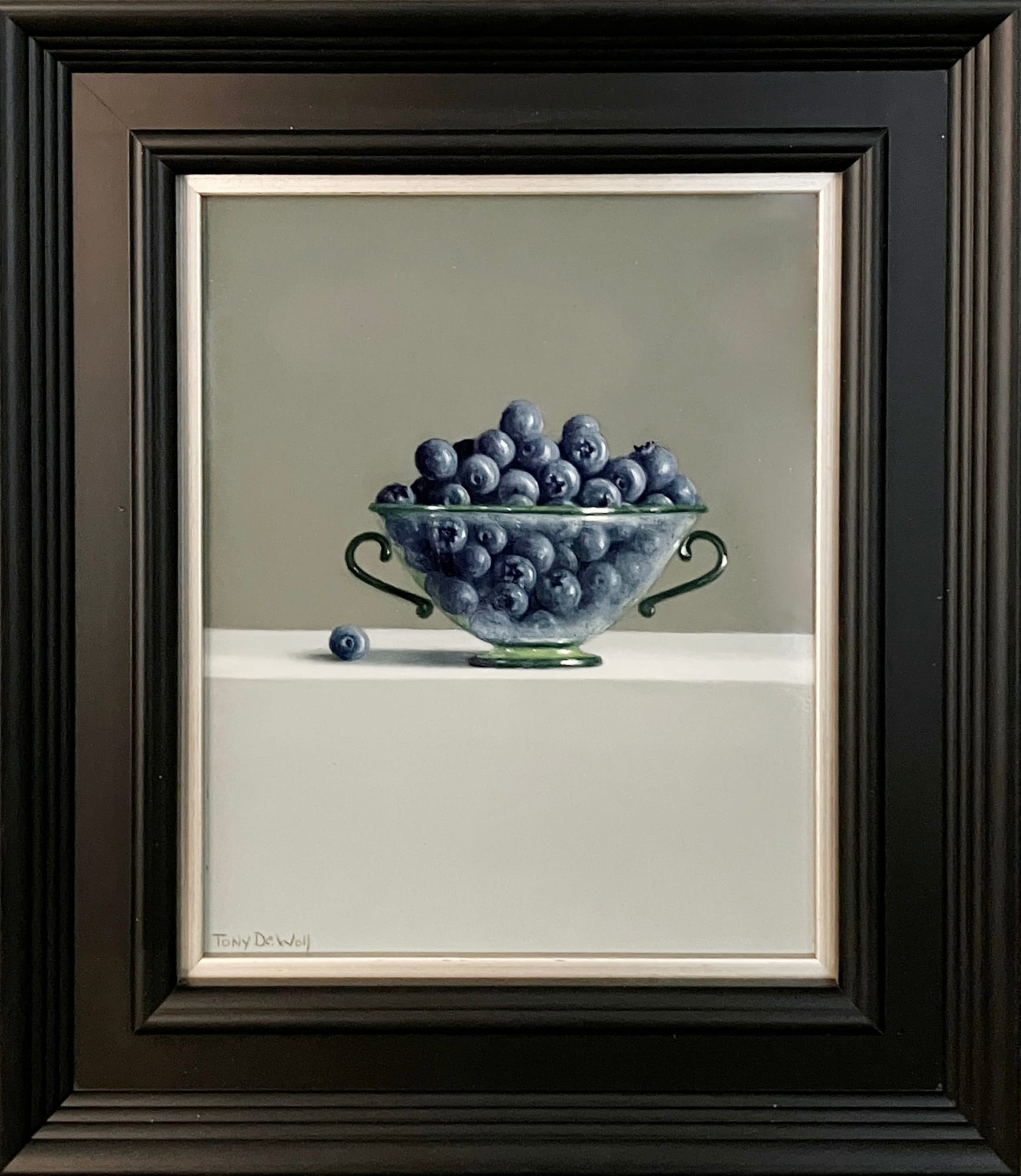 Tony de Wolf, Blueberries in a Glass Vase | Thompson's Gallery