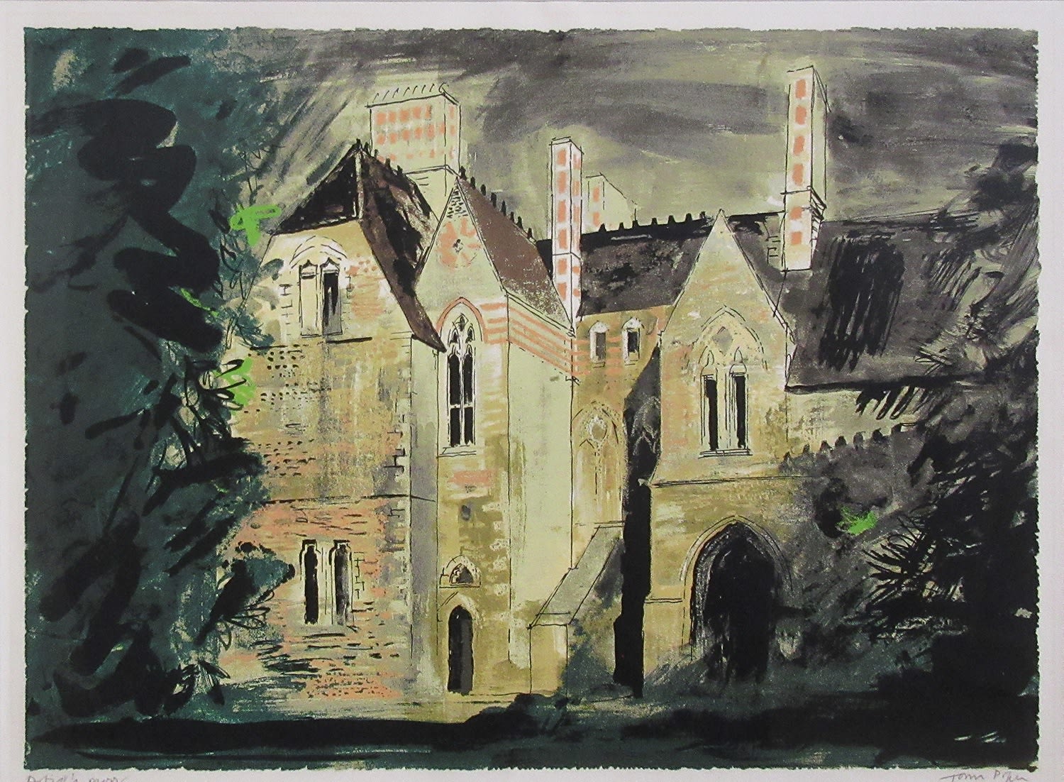 John Piper CH, Milton Ernest Hall, 1977, AP Lev 276 | Thompson's Gallery