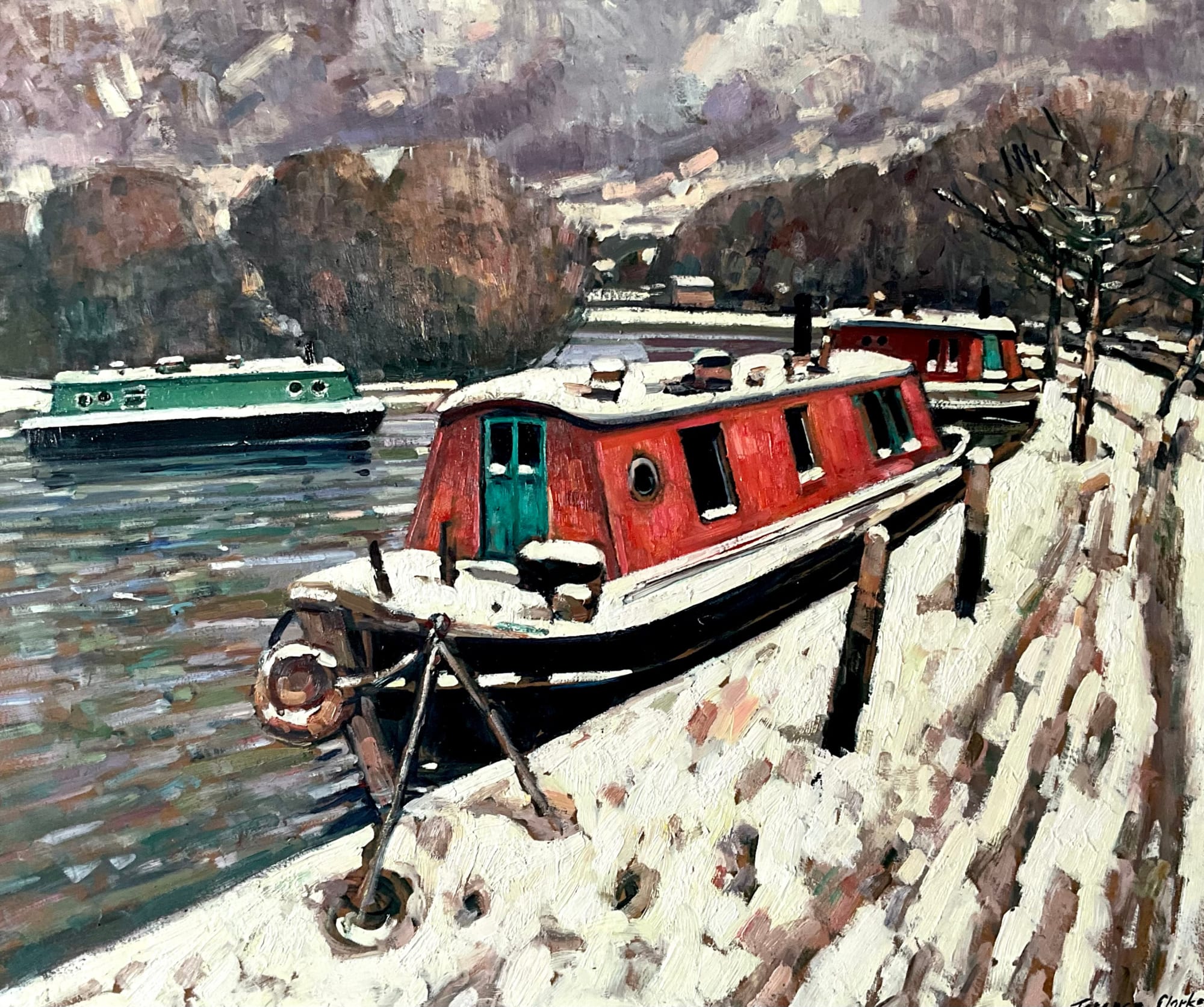 Terence Clarke, Winter, the Canal Alvechurch | Thompson's Gallery