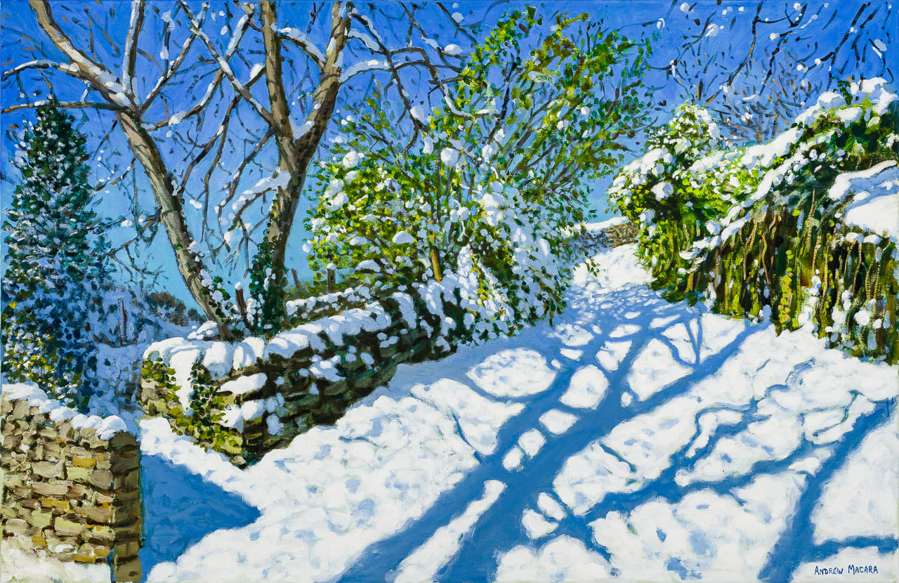 Andrew Macara RBA NEAC, Spring Snow, Wirksworth | Thompson's Gallery