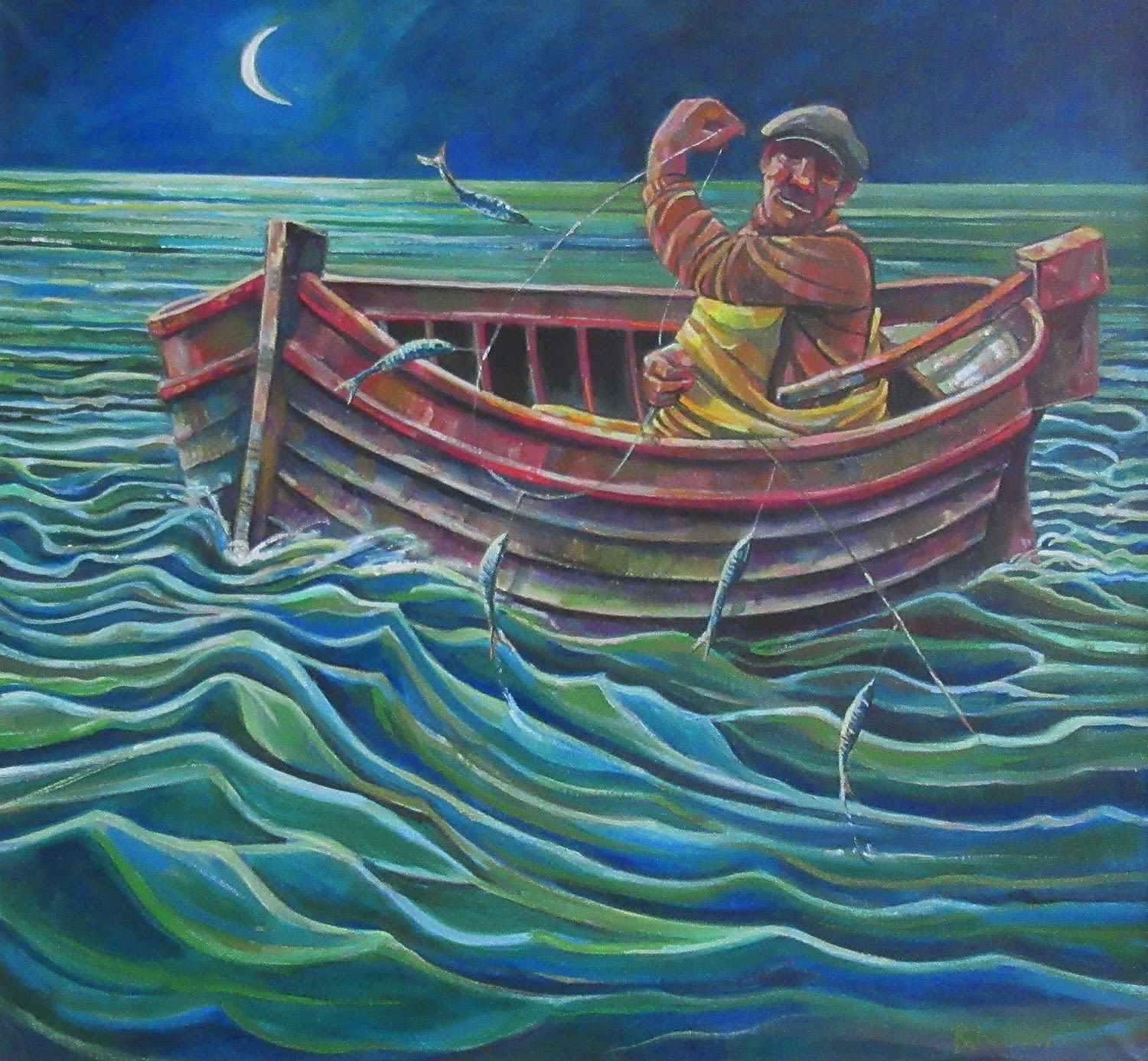 Jonathan Robertson, Midnight Catch | Thompson's Gallery