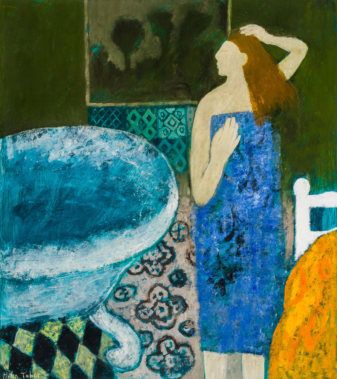 Helen Tabor, The Green Bathroom | Thompson's Gallery