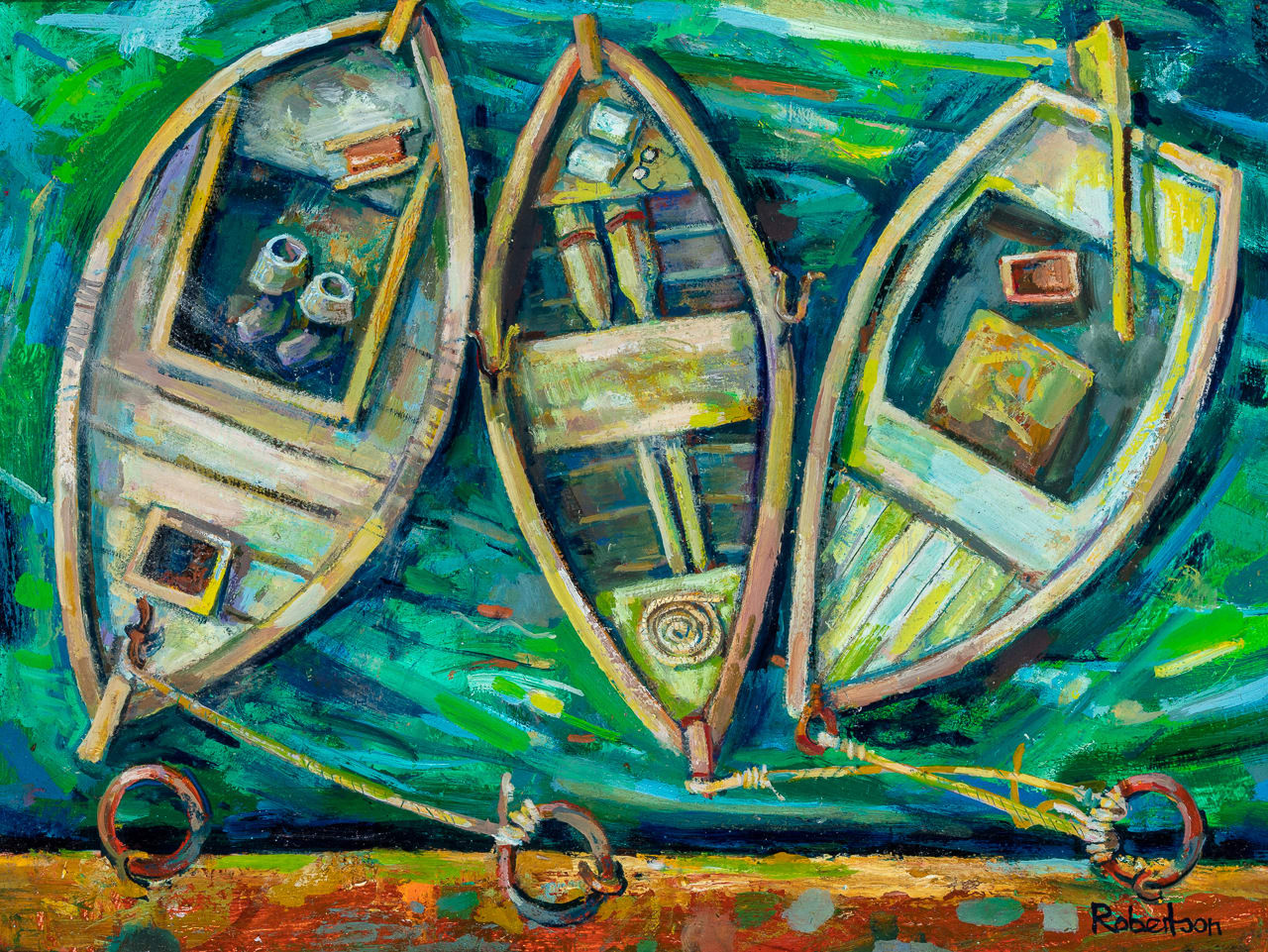 Jonathan Robertson, Moored in Safe Captivity | Thompson's Gallery