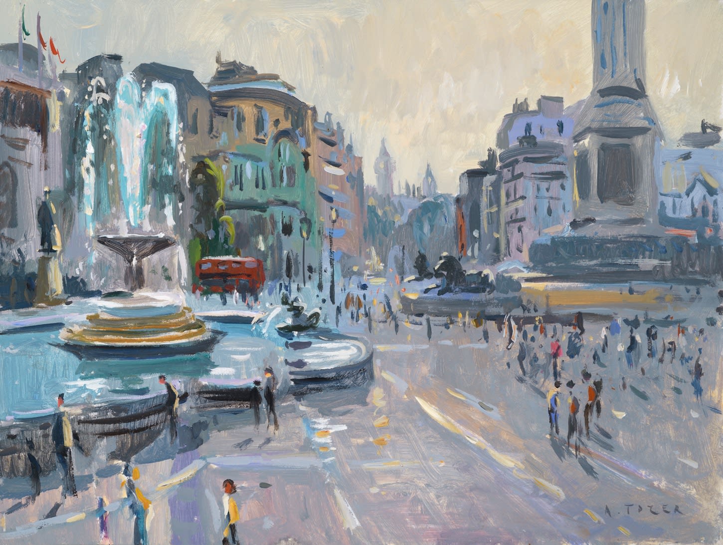 Andrew Tozer, Trafalgar Square Hazy Light, 2021 | Thompson's Gallery