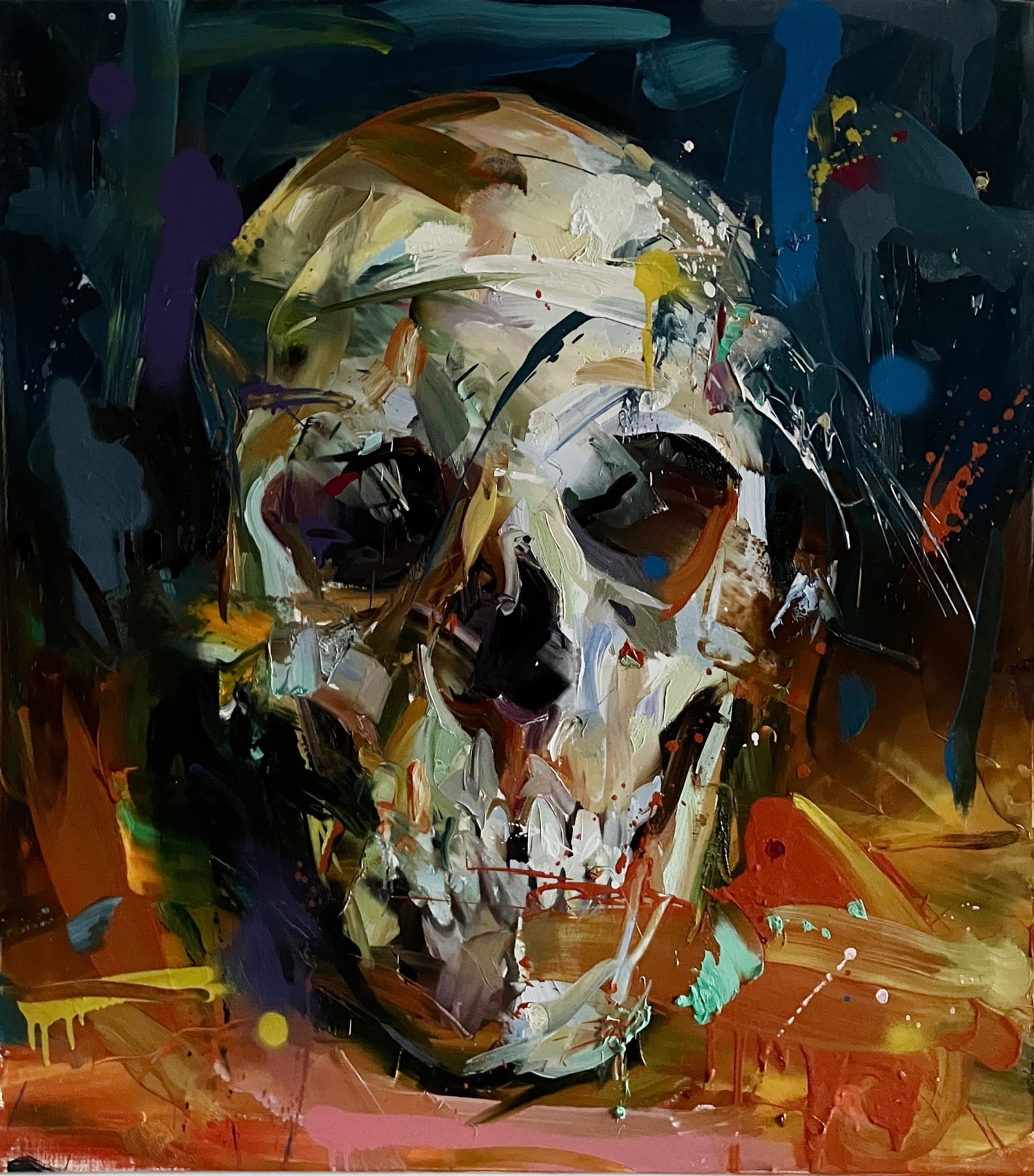 Paul Wright, Orange Skull | Thompson's Gallery