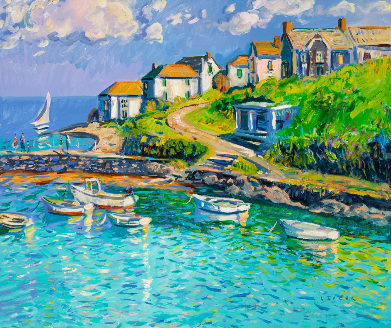 Andrew Tozer, Glorious Morning, Portscatho Harbour, 2022 | Thompson's ...