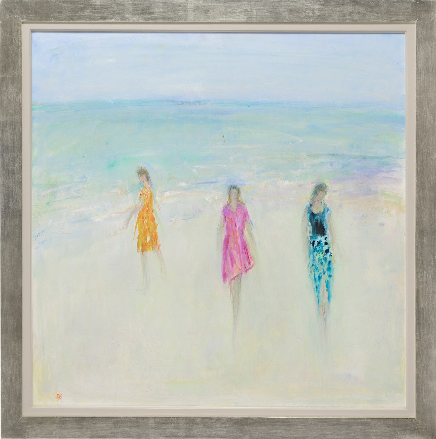 Ann Shrager NEAC, Three Ladies on the Beach | Thompson's Gallery