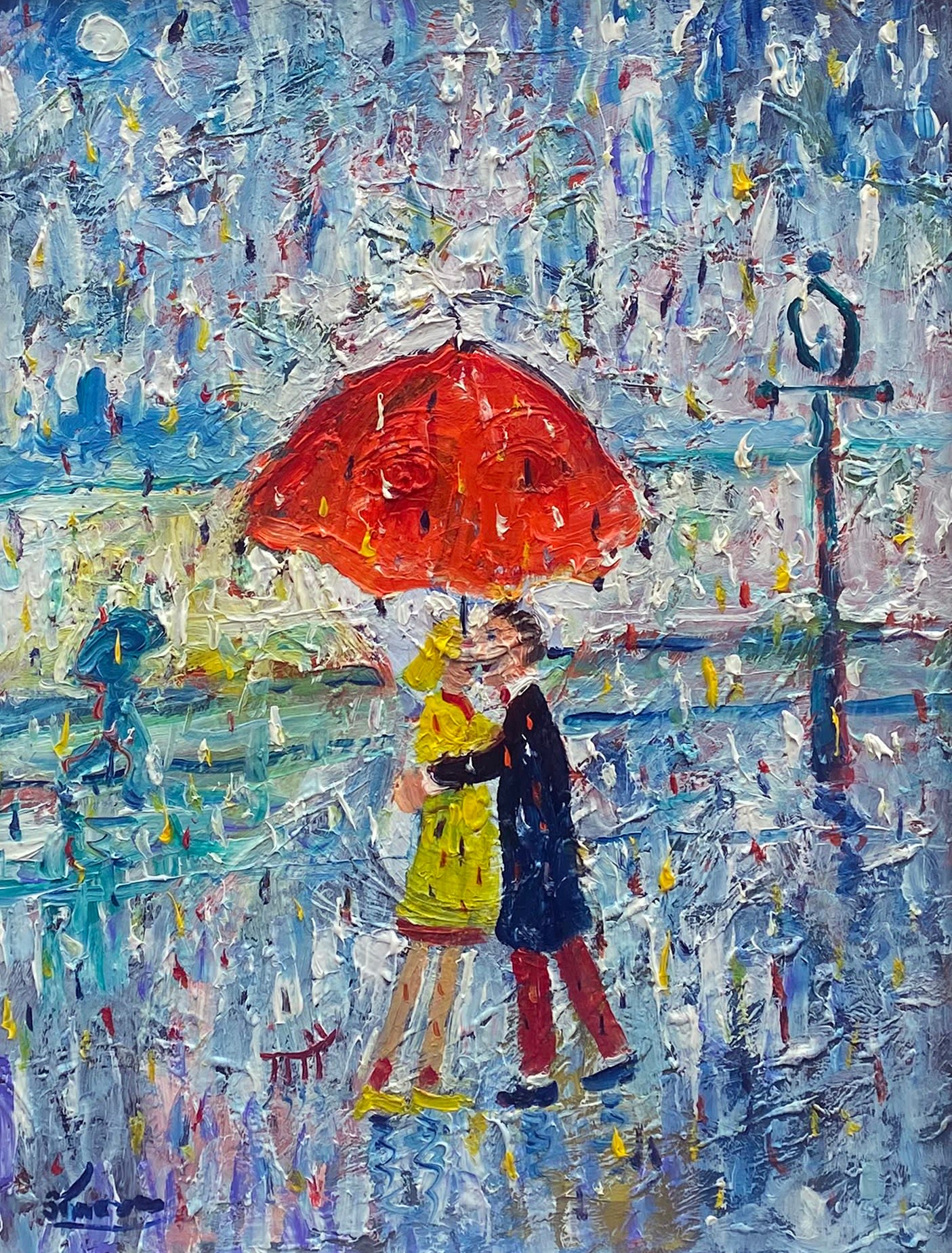 Simeon Stafford, Brief Encounter, Red Umbrella | Thompson's Gallery