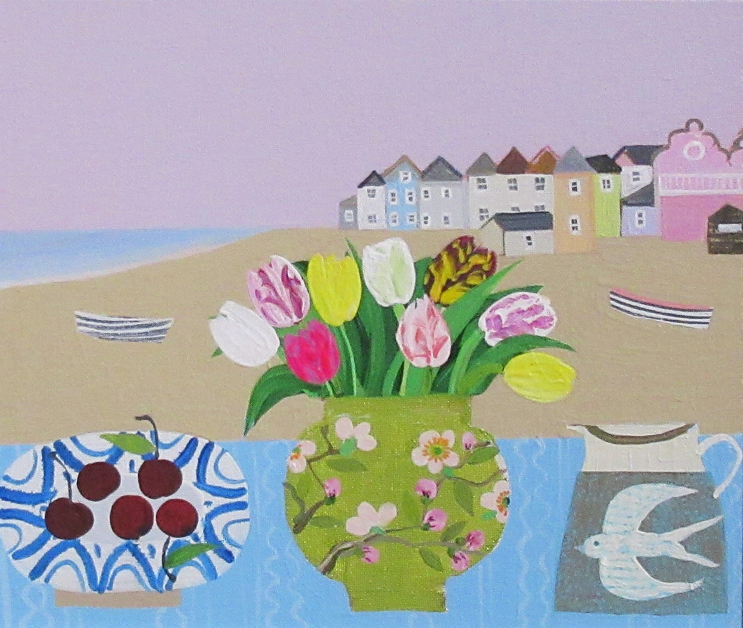 Emma Williams, Tulips and Cherries | Thompson's Gallery