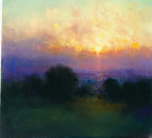 Norman Smith PS, Dusk over Downland | Thompson's Gallery