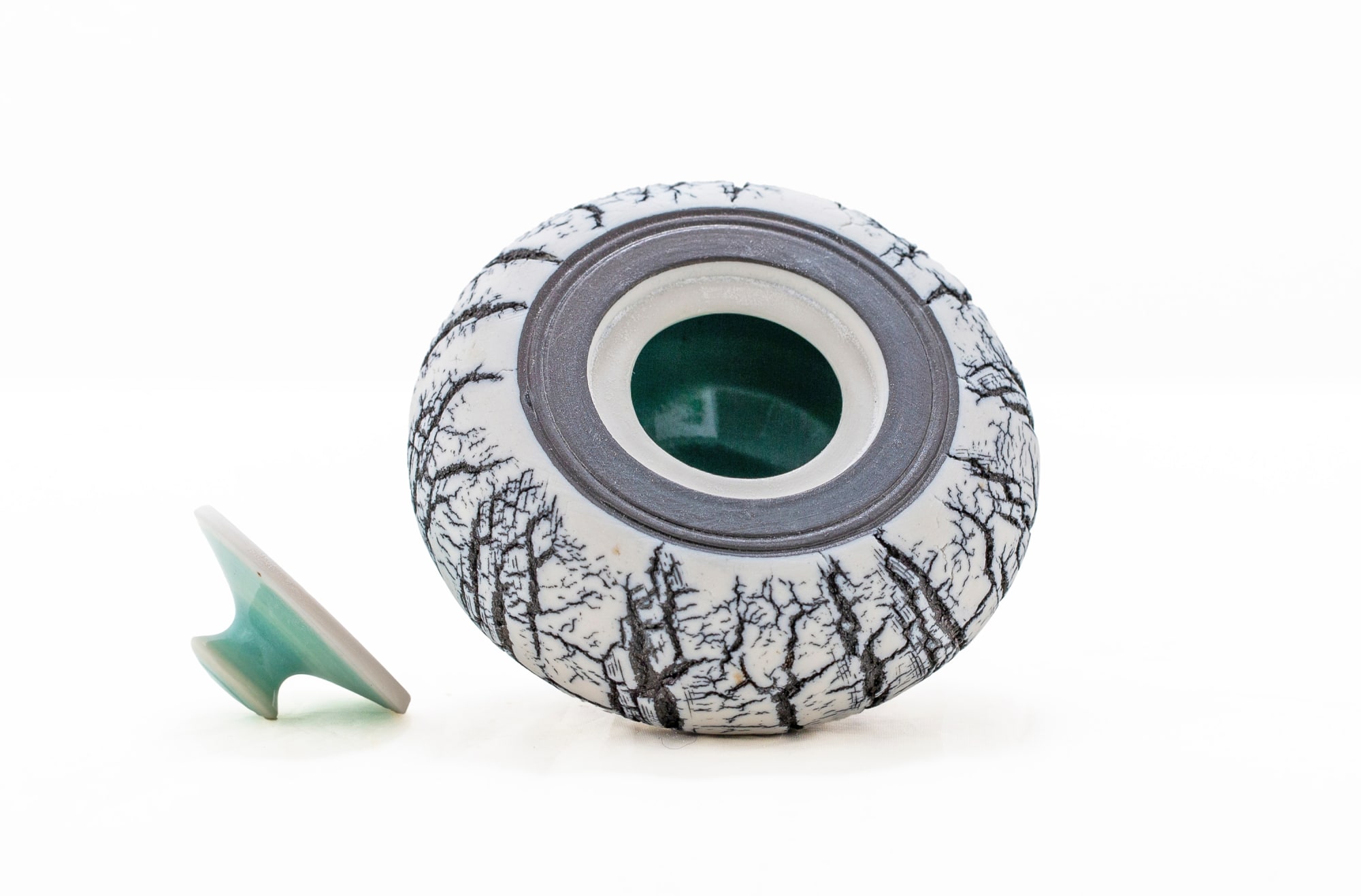 Hugh West, Crackle Glaze Lidded Pot (Celadon) | Whitewater Contemporary ...