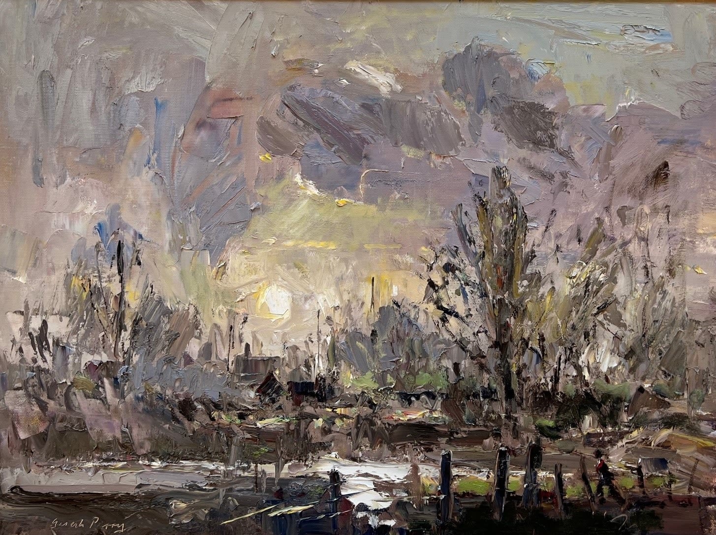 Gareth Parry, SUNRISE; TREES & RIVER