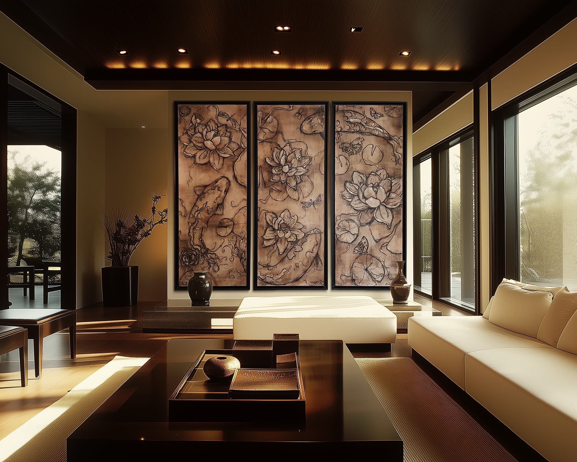 Nicole Etienne, Butterfly Botanical (triptych) | Oil Art Advisory