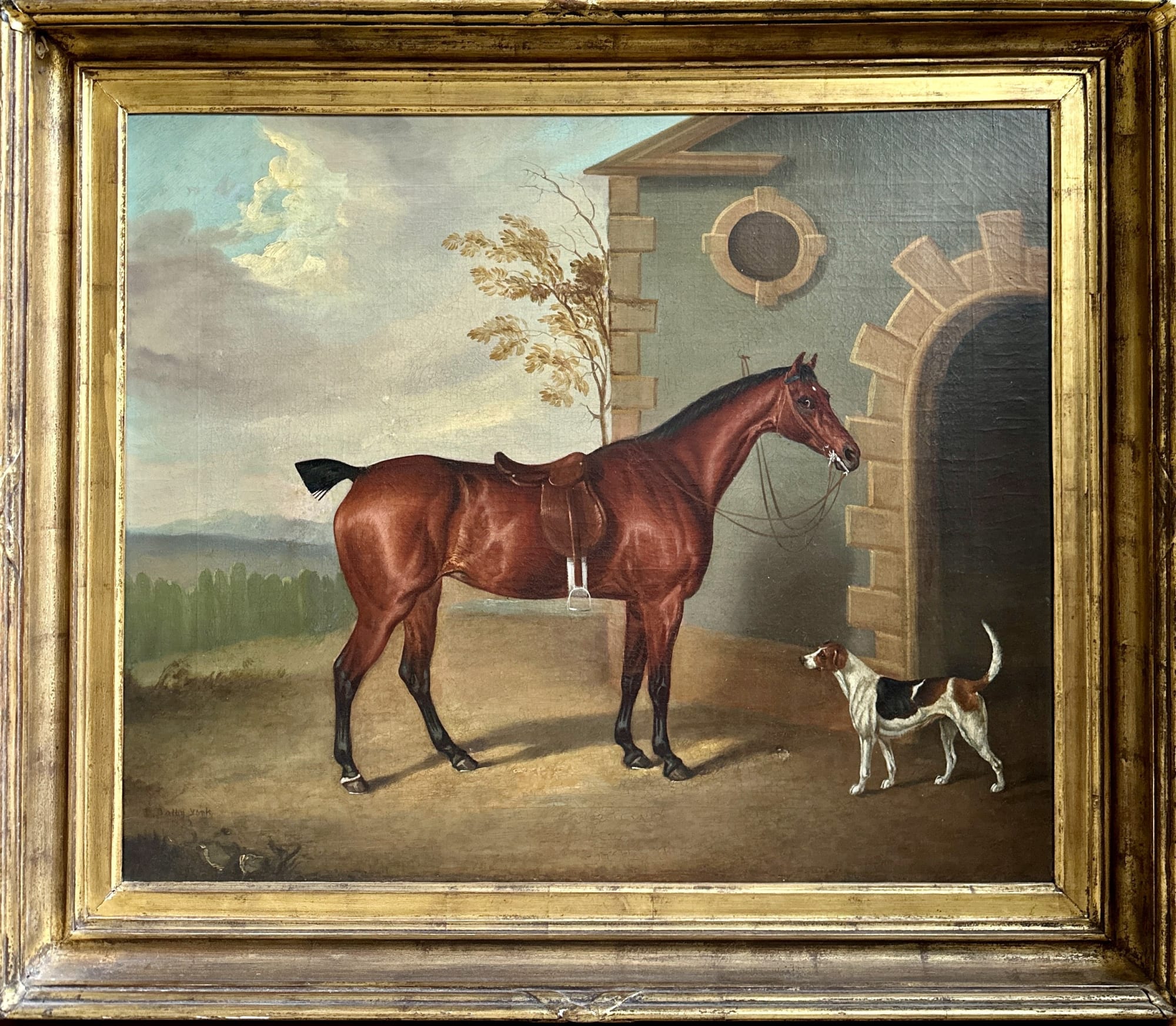 David Dalby of York (fl.1794-1836), A Chestnut hunter and a companion ...