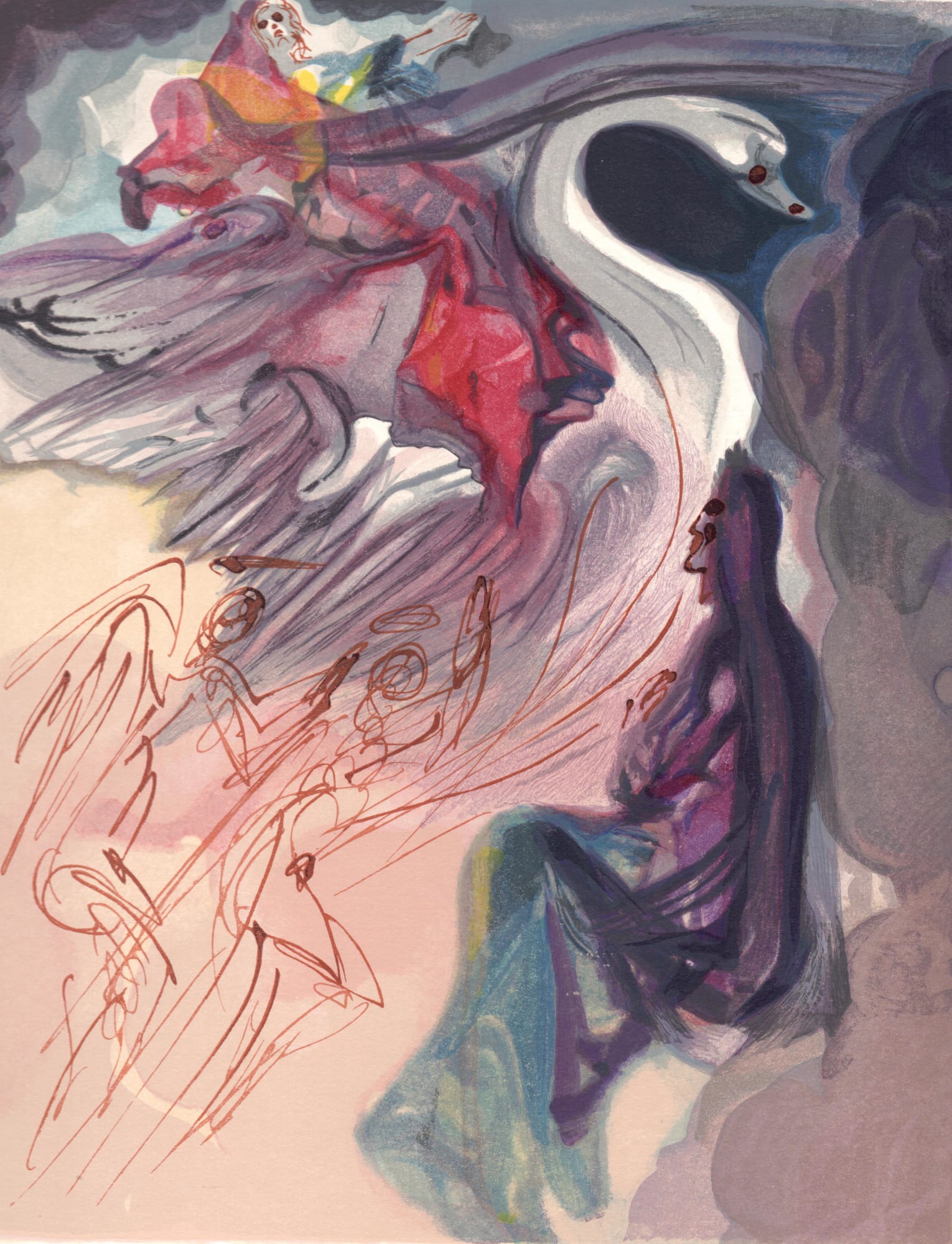 Salvador Dalí, Language of the Birds (Paradise: Canto 19), 1960-64 ...