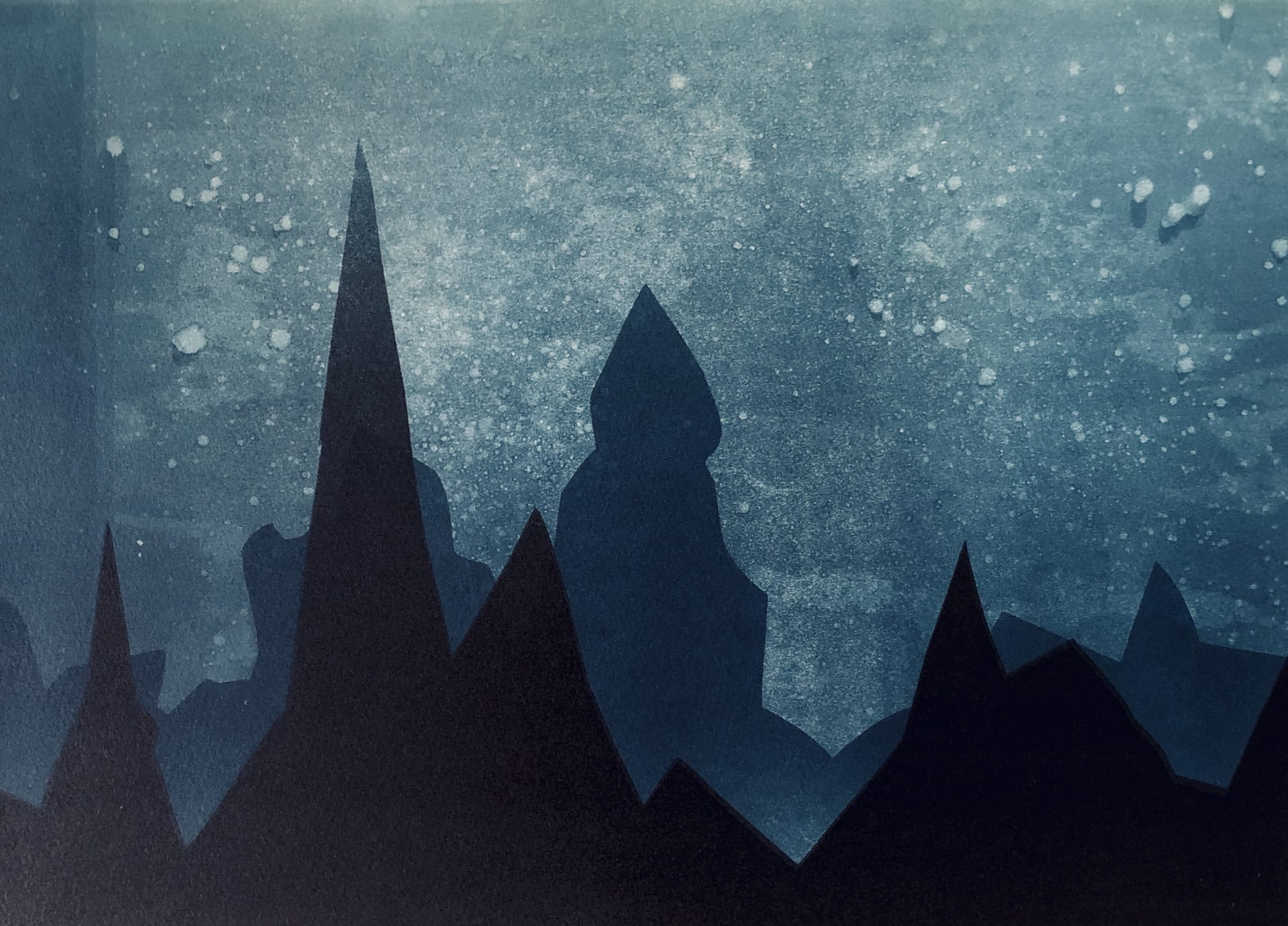 Grace Hailstone, Valley of the Rocks, 2022 | Monotype | Eames Fine Art