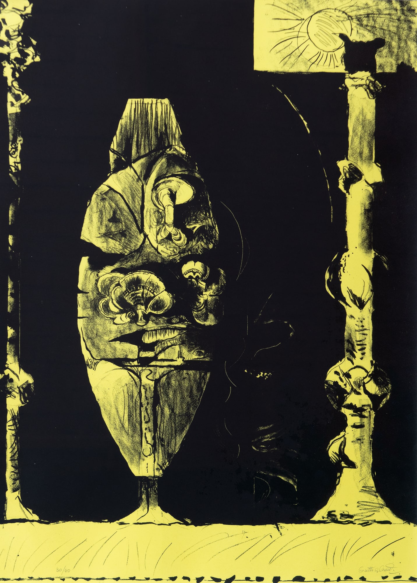 Graham Sutherland, Standing Forms - Yellow, 1979 | Eames Fine Art