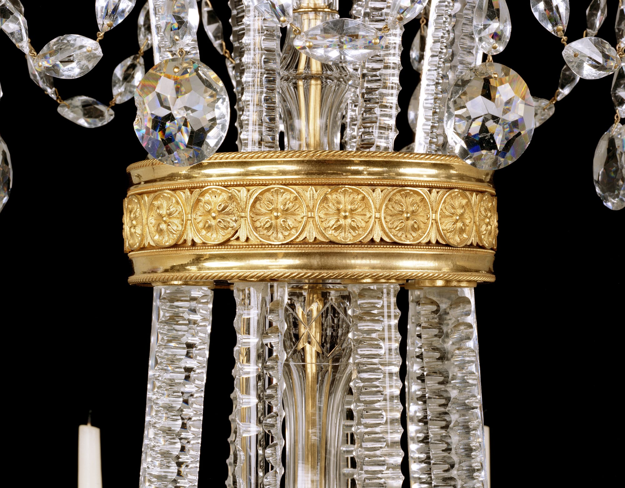 A GEORGE III CUT GLASS CHANDELIER BY MOSES LAFOUNT, English, circa 1795 ...