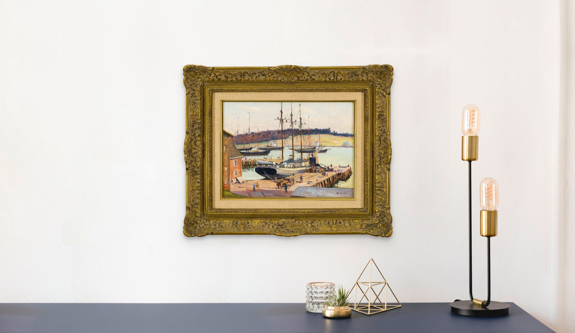 Robert Pilot, Unloading the Schooner | Alan Klinkhoff Gallery | Art ...