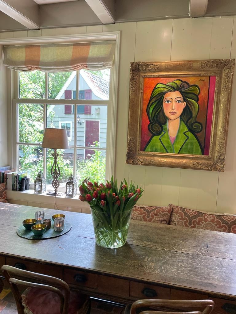 Erik Renssen, Woman in a green checkered jacket, 2022 | Renssen Art Gallery