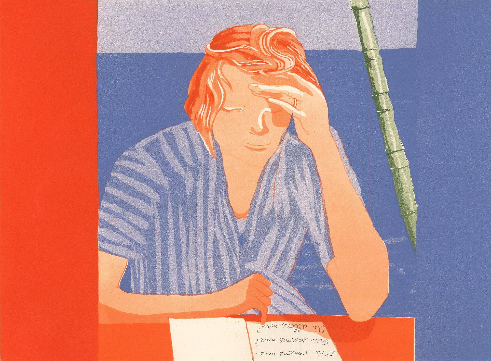Patrick Procktor RA, Woman Reading, 1989 | IFPDA Fine Art Print Fair ...