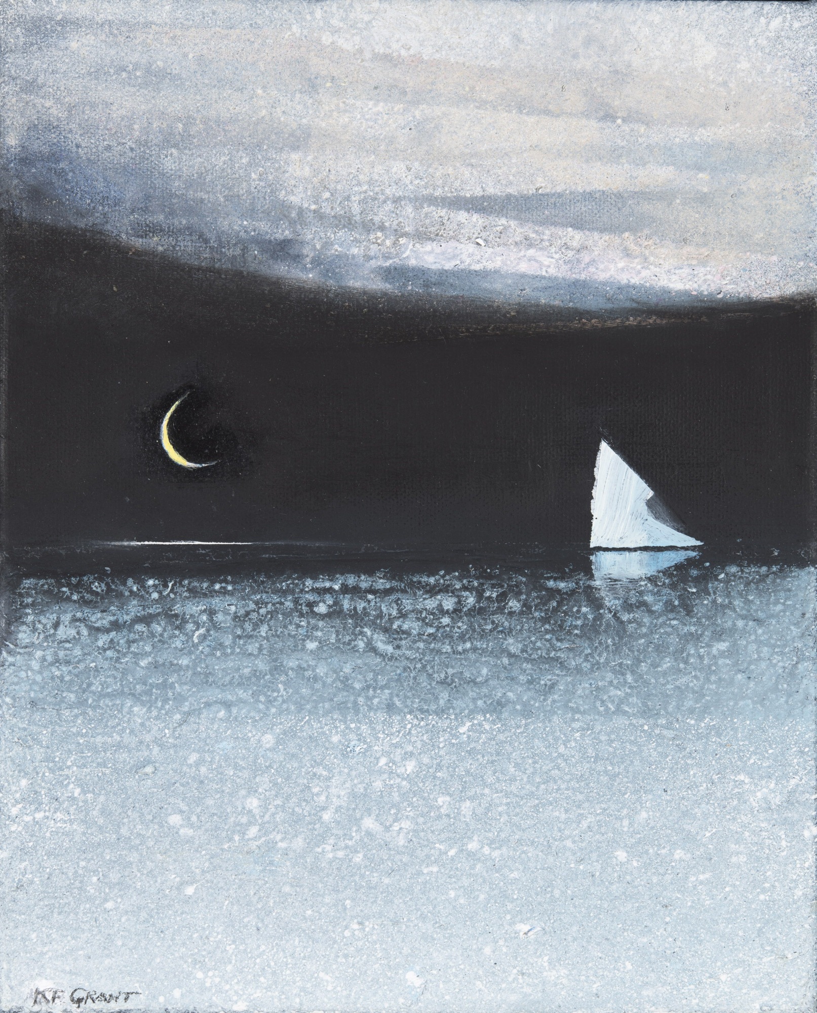 Keith Grant, Last Ice, Iceberg and Crescent Moon, 2025 | Keith Grant ...