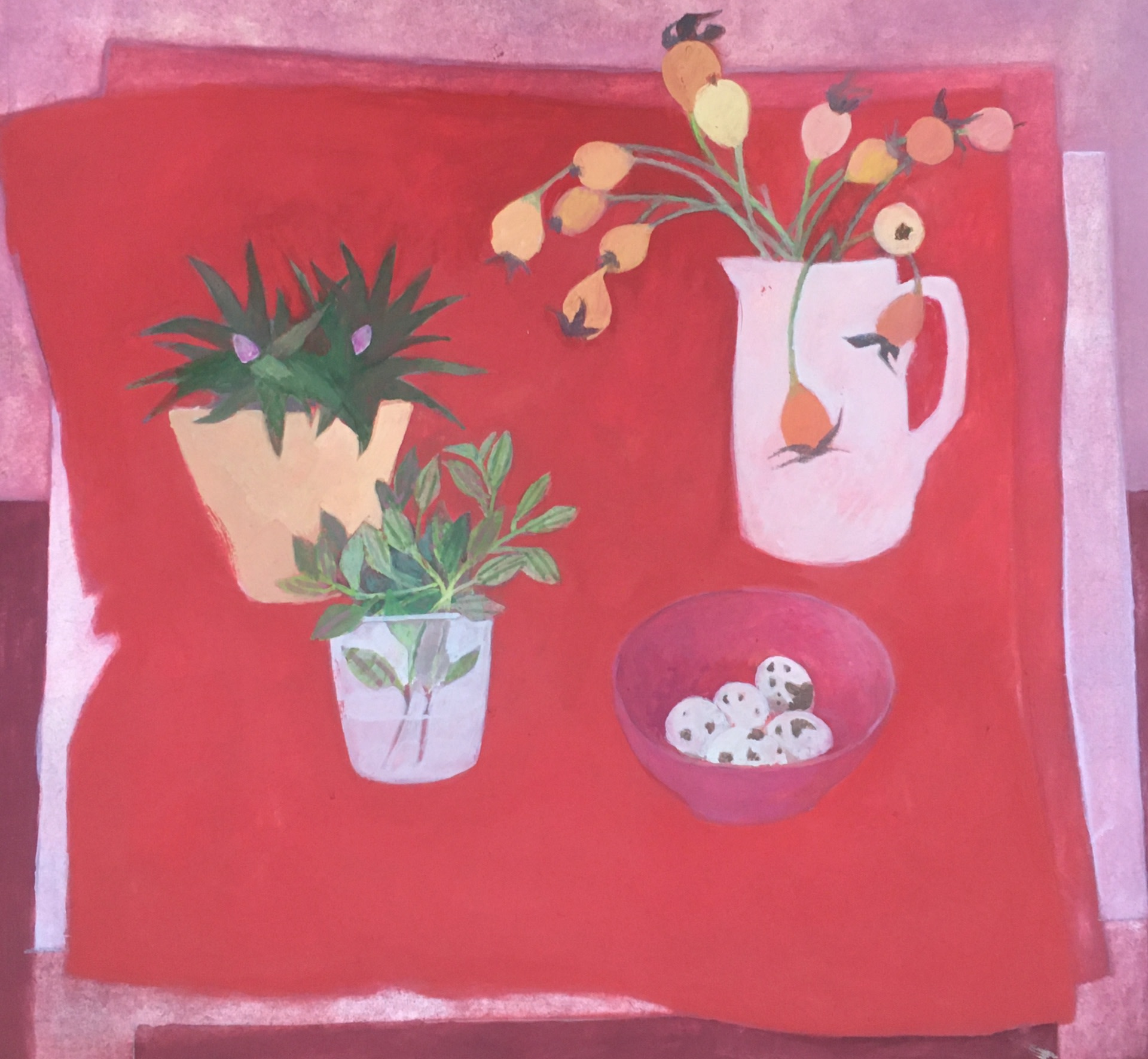 Wendy Jacob, Hips on a Red Cloth | Royal Watercolour Society