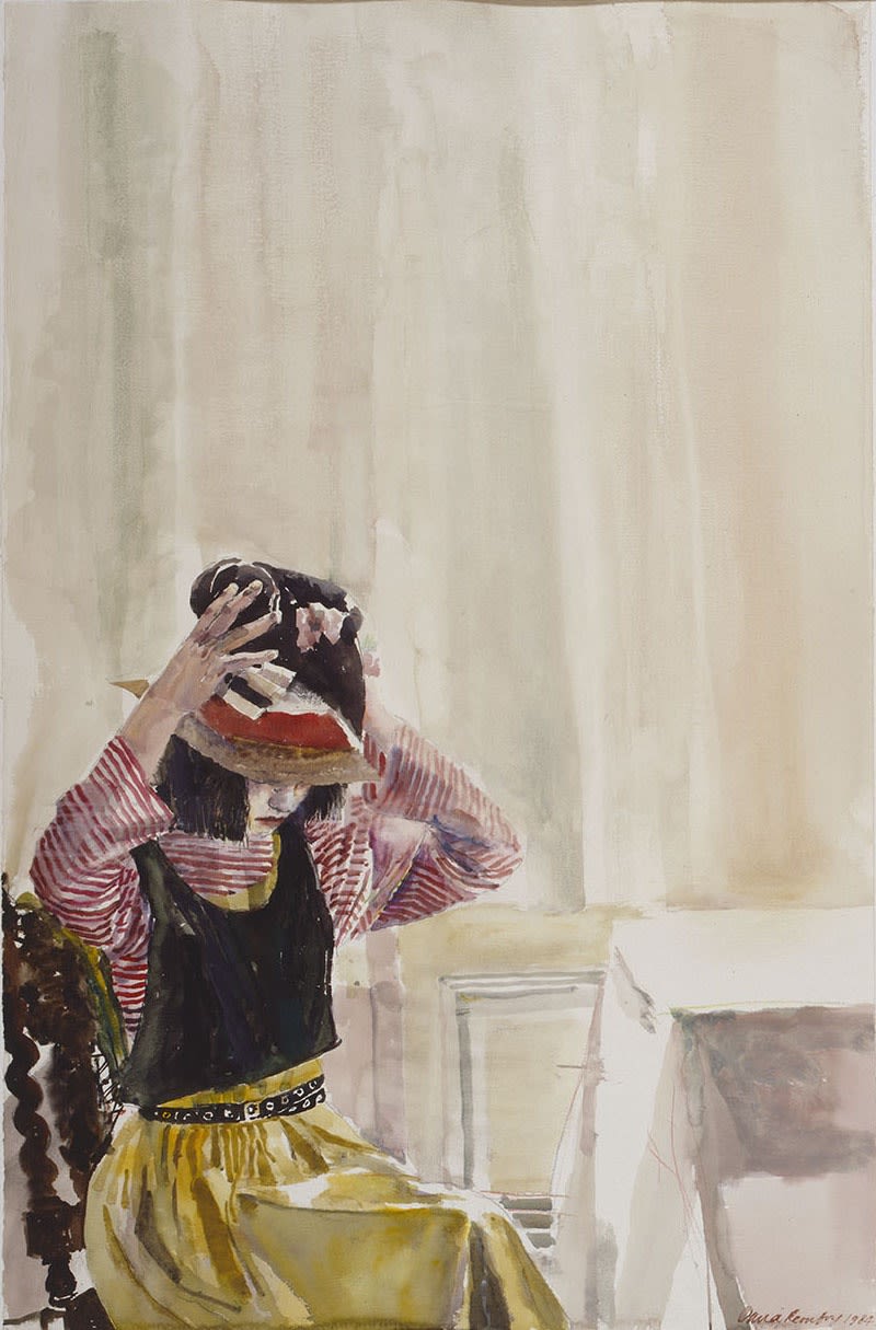 David Remfry RA, Woman and Hat (Sarah) | Royal Watercolour Society