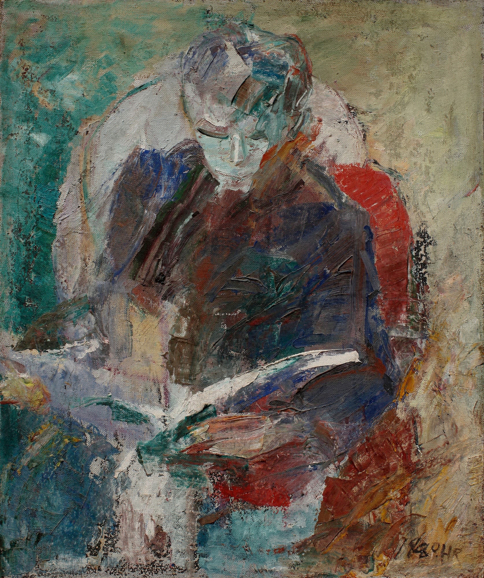 Huang Rui, Man Reading, 1980 | 10 Chancery Lane Gallery