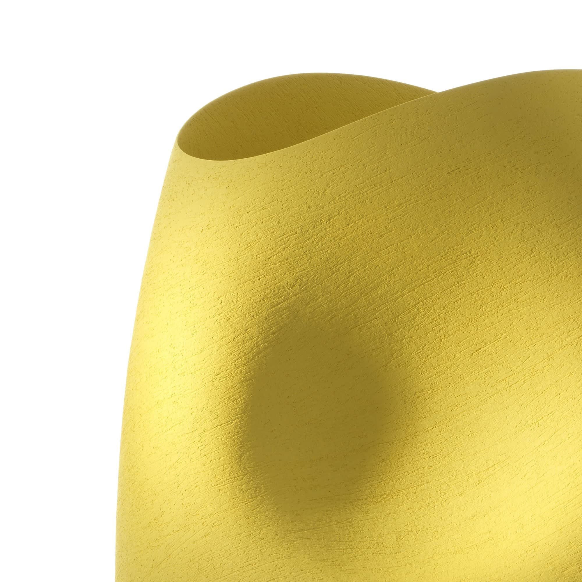 Ashraf Hanna, Yellow Undulating Vessel, 2025 | Adrian Sassoon