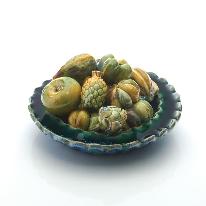 Kate Malone, Assorted Bowl of Fruits and Seeds, 2022 | Adrian Sassoon