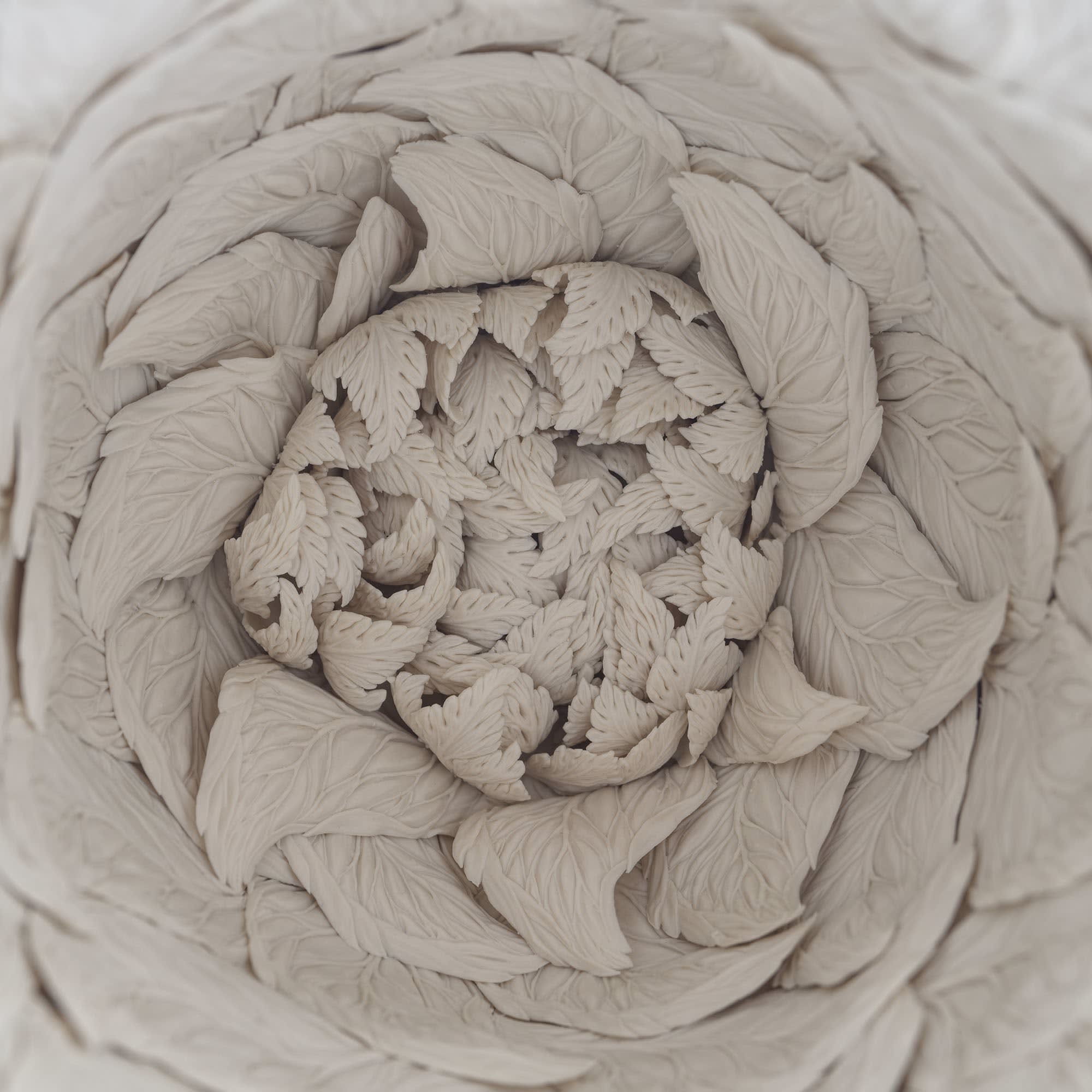 Hitomi Hosono, A Tall Magnolia and Leaves Vase, 2024 | Adrian Sassoon