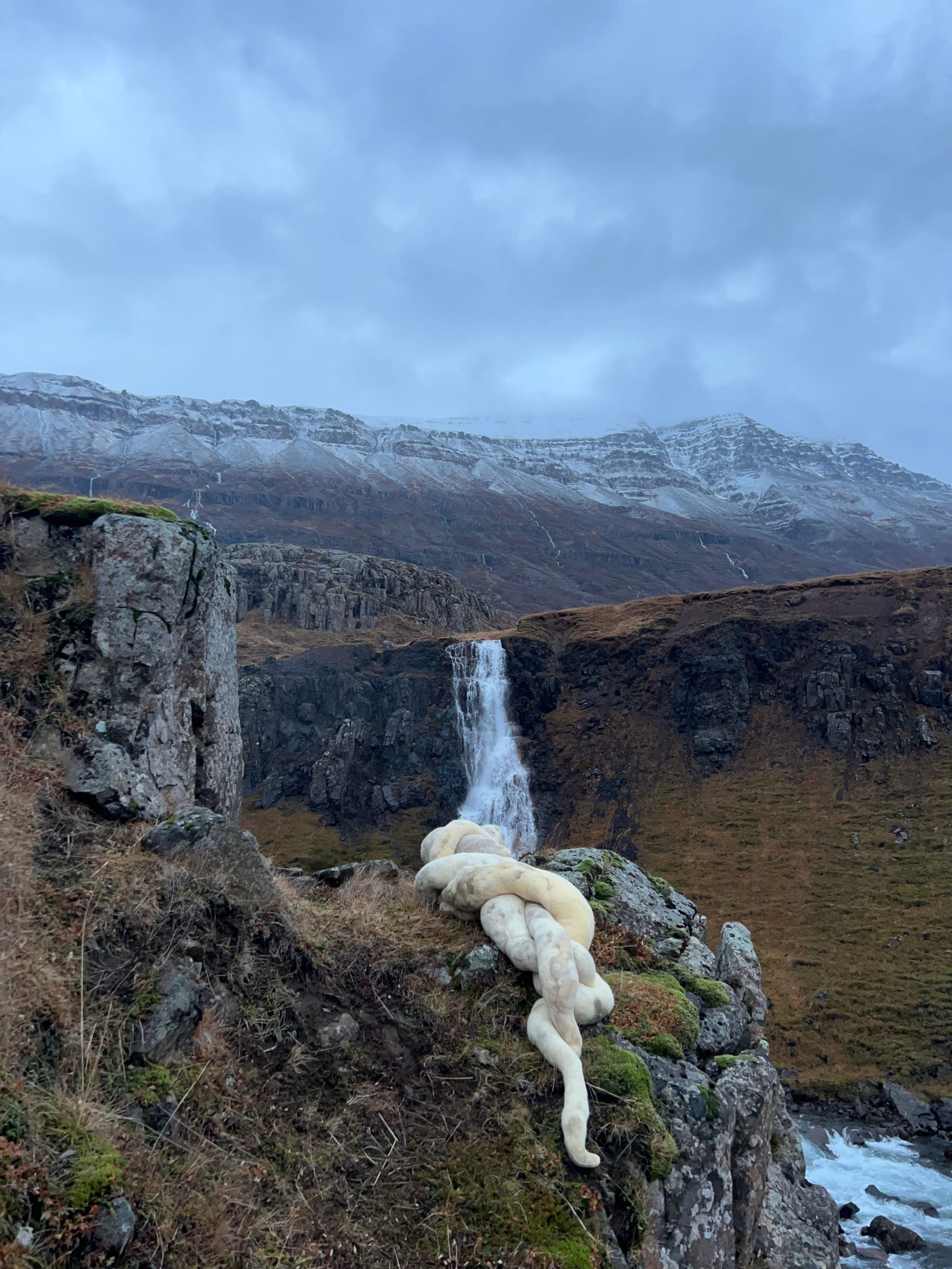 Nicola Turner, Myth and Miasma, installation in the Vestdalseyri Valley, Iceland, 2022 | Annely ...