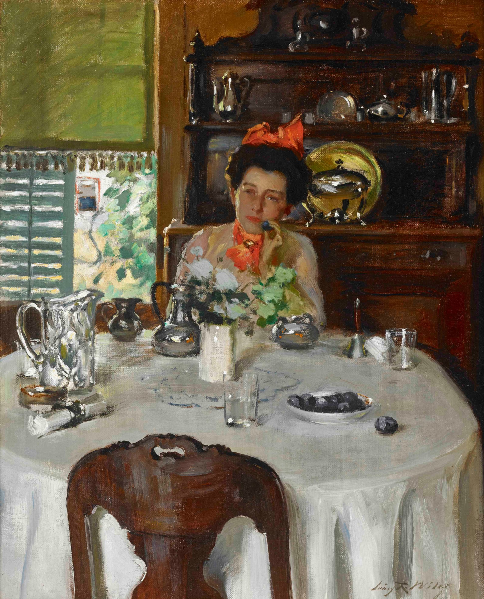 Irving Ramsey Wiles, Woman at a Table | Avery Galleries