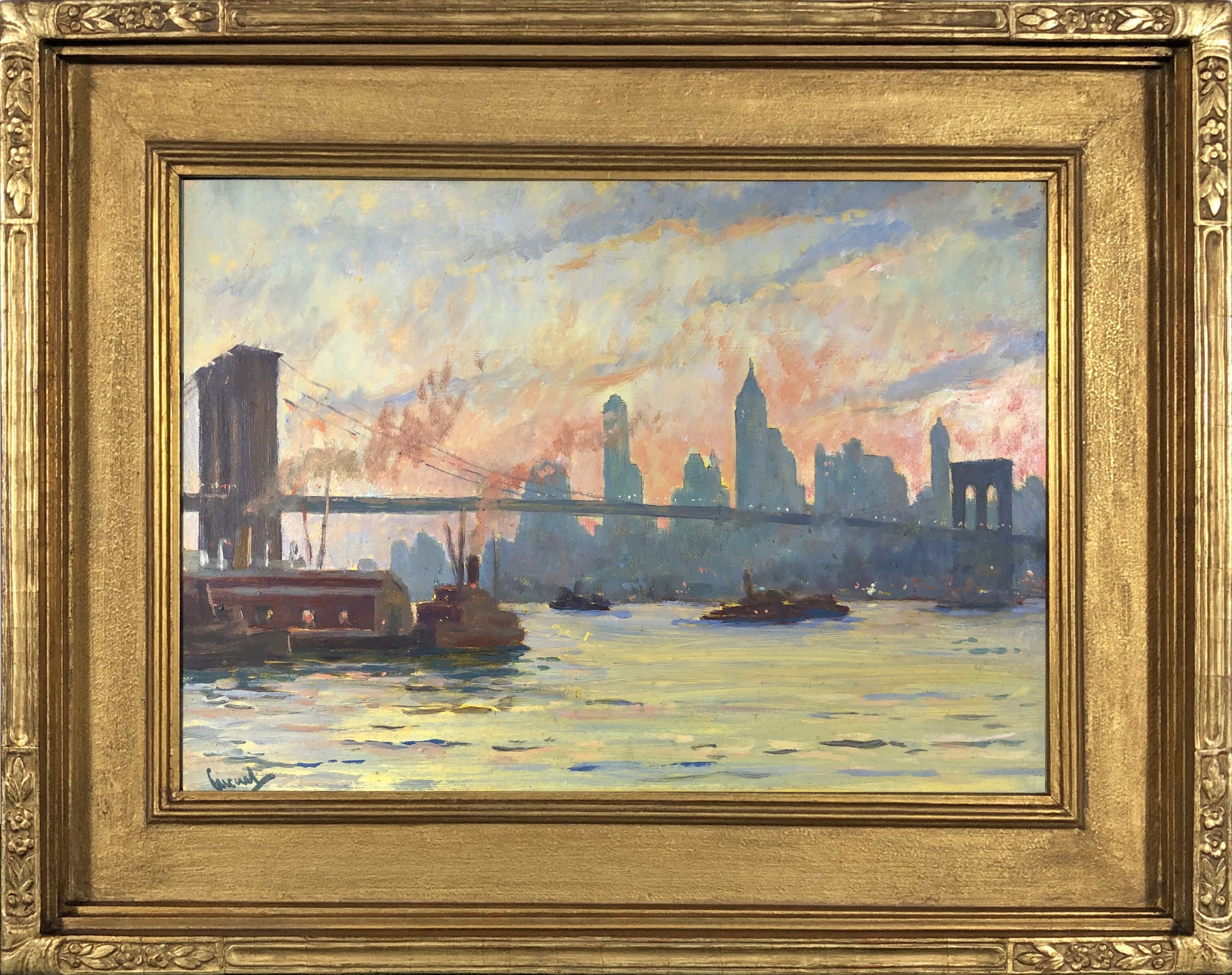 Edward Cucuel, Manhattan Towers (East River) | Avery Galleries