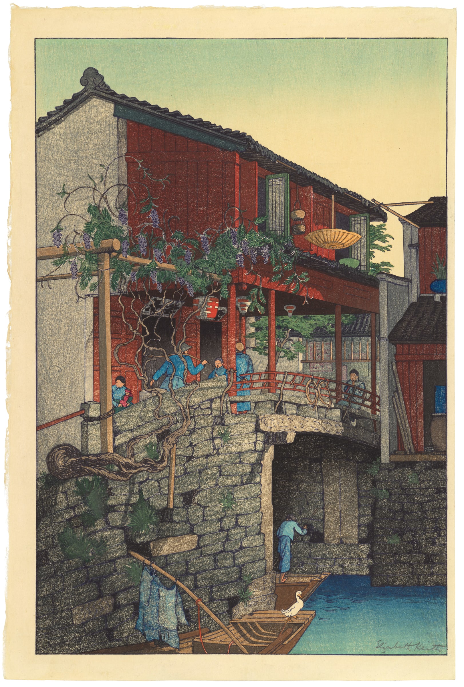 Elizabeth Keith (1887-1956), Wisteria Bridge, China, 1925 | Anastasia ...