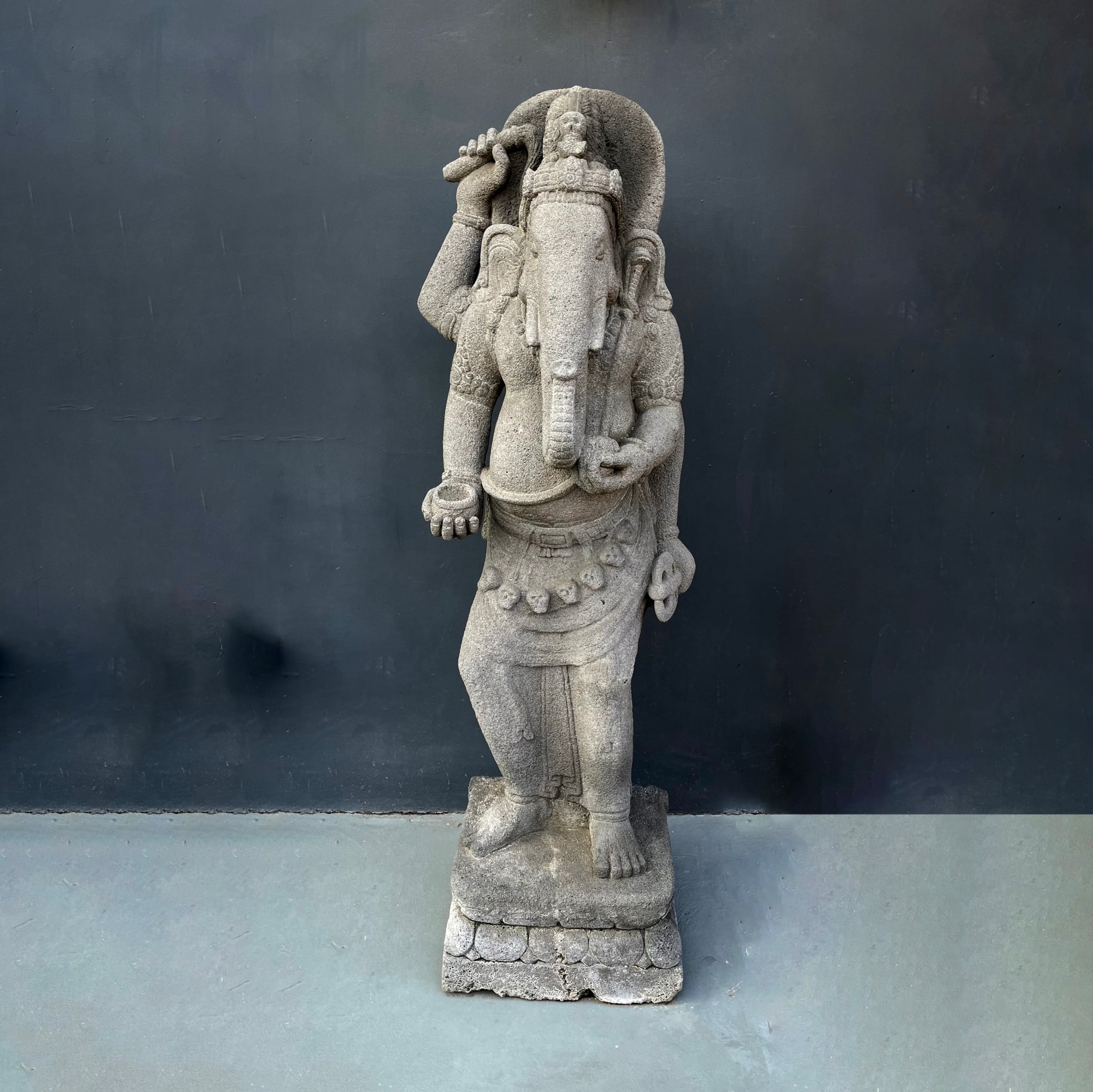 Indonesian Basalt Sculpture of Ganesha, 12th Century CE - 16th Century ...