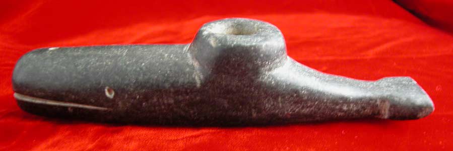 Chumash Indian Stone Whale Pipe, 1200 CE - 1800 CE | Barakat Gallery