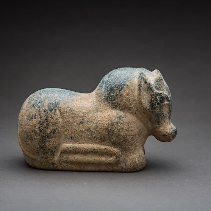 Sumerian Figure of a Recumbent Bull, 4100 BC - 2899 BC | Barakat Gallery