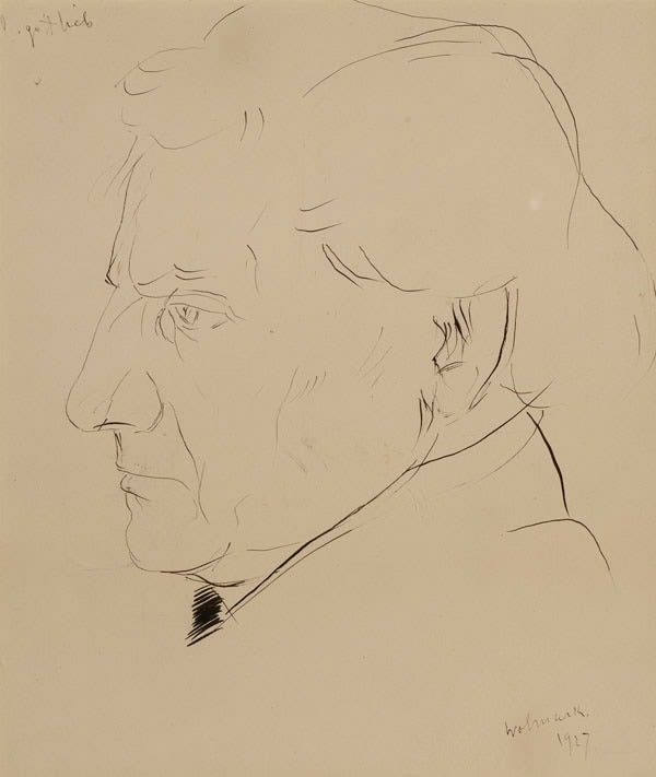 Alfred Wolmark, Portrait of Leopold Gottlieb, 1927 | Ben Uri