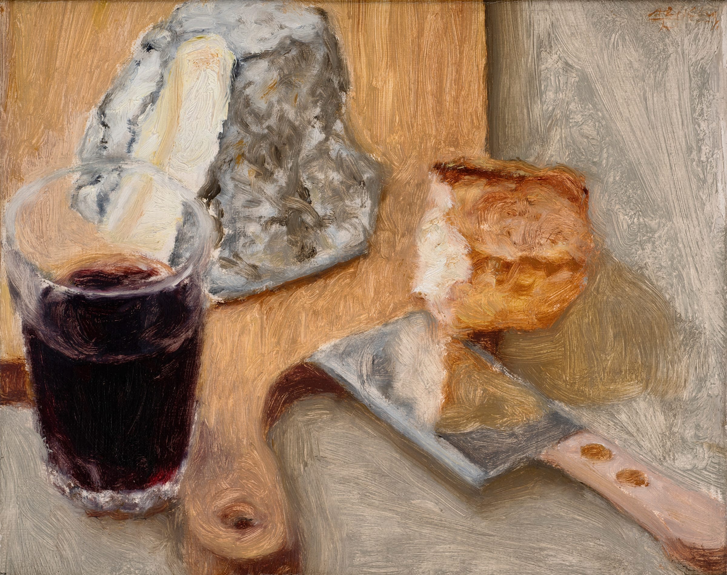 Avigdor Arikha, Still Life with Wine, 1979 | Ben Uri