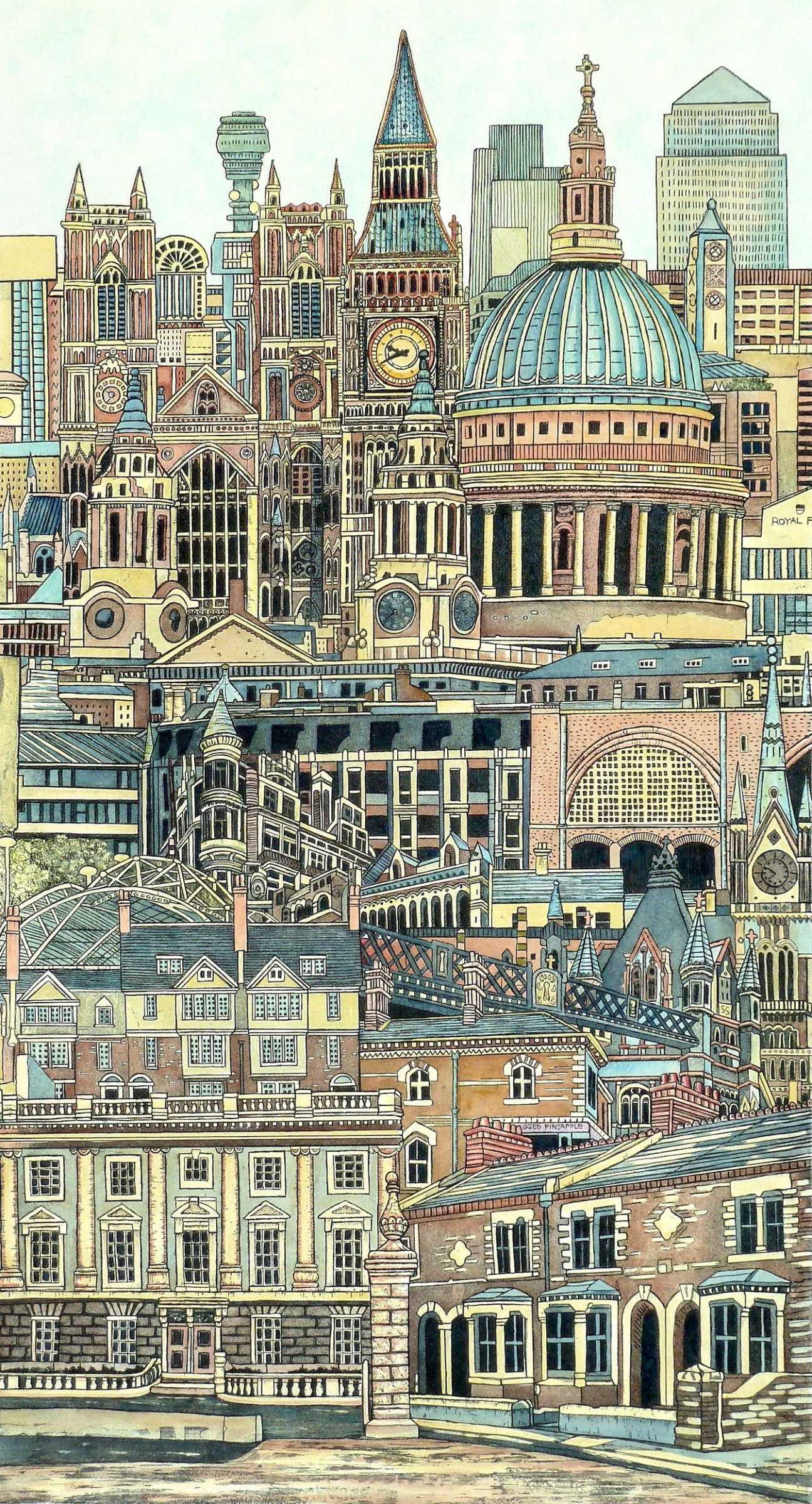 Meg Dutton RE, London Town | Bankside Gallery