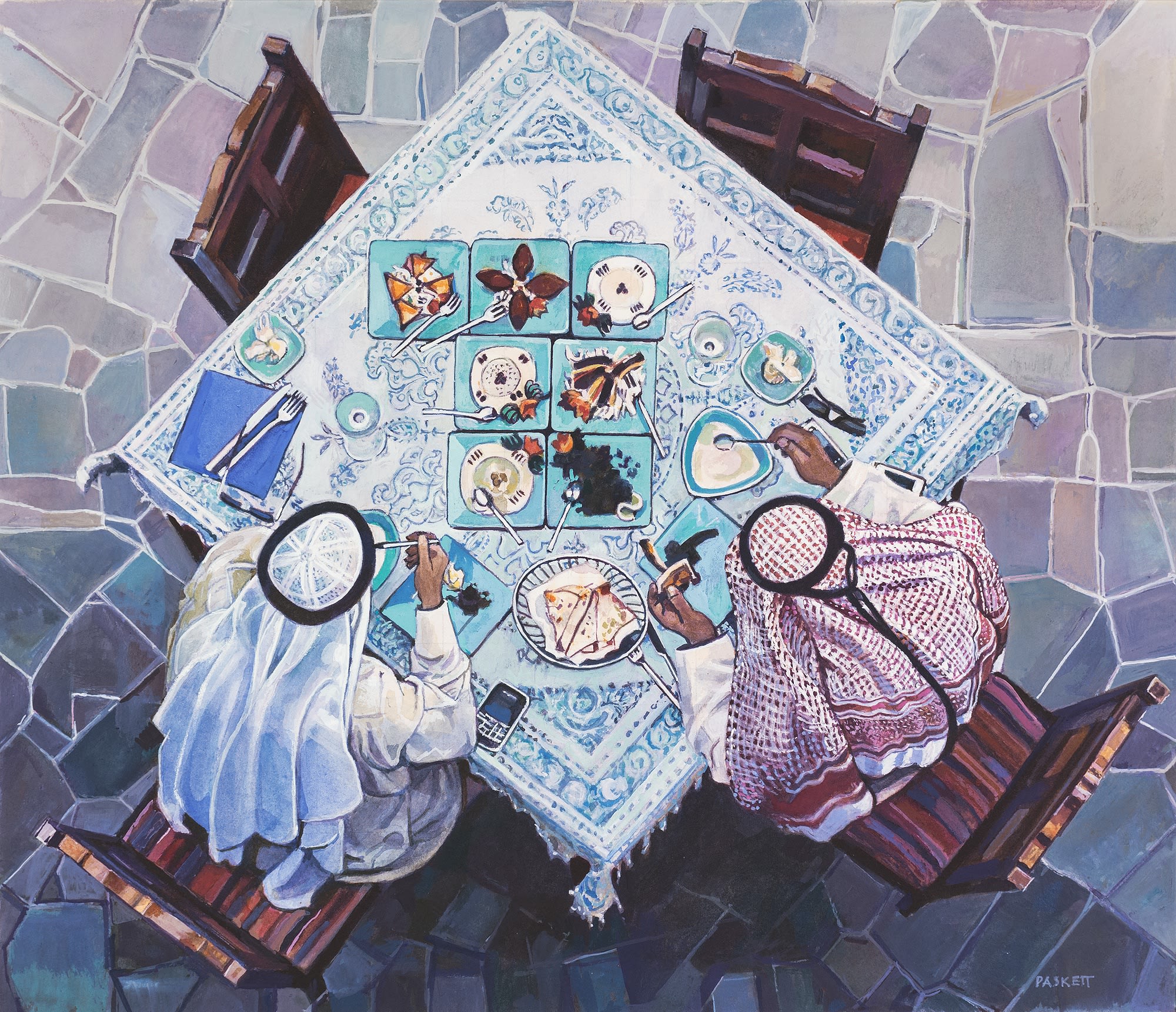 David Paskett PPRWS Hon. RE, A Square Meal, Dubai | Bankside Gallery