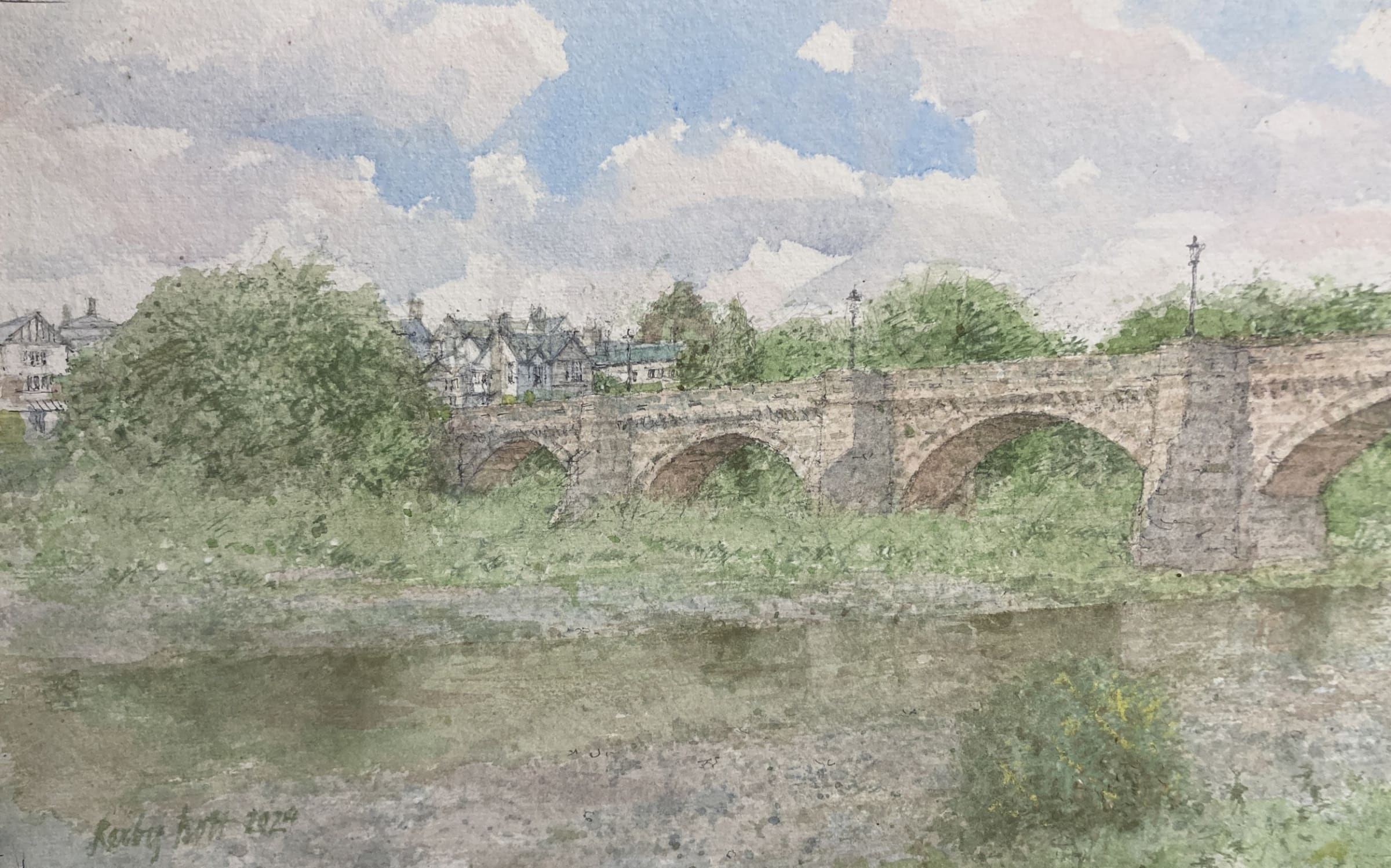 Dennis Roxby Bott RWS, Corbridge Bridge | Bankside Gallery