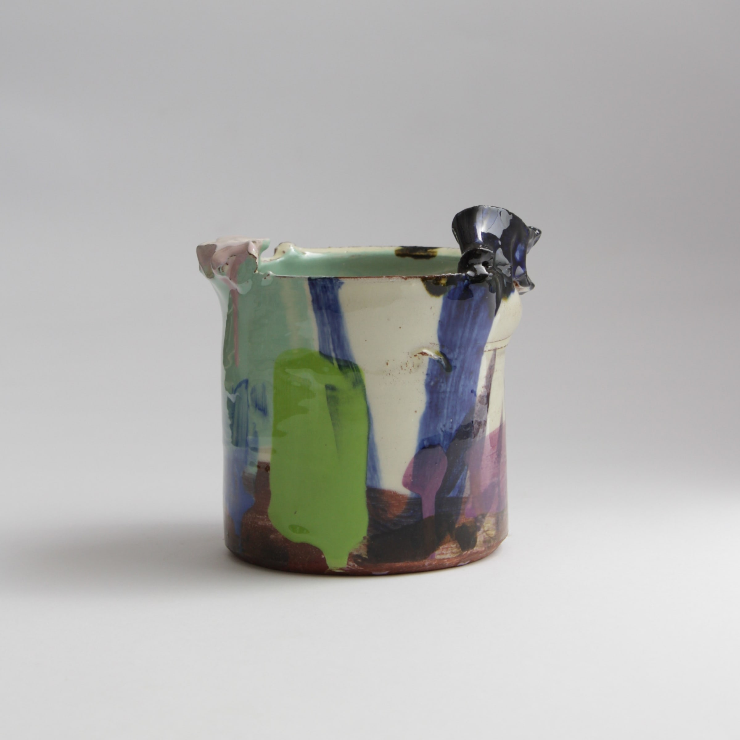 Barry Stedman, Thrown Altered Vessel with Blue/Pink/Green, 2024 ...