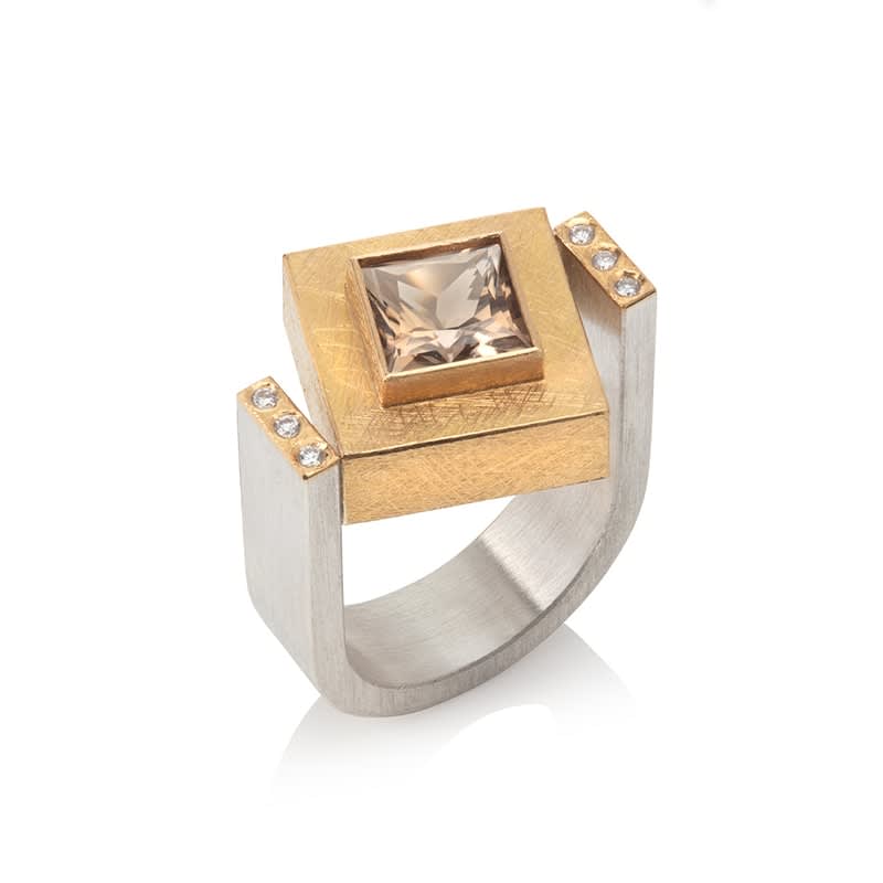 Josef Koppmann, Tourmaline & Diamond Ring, 2024 | Contemporary Applied Arts