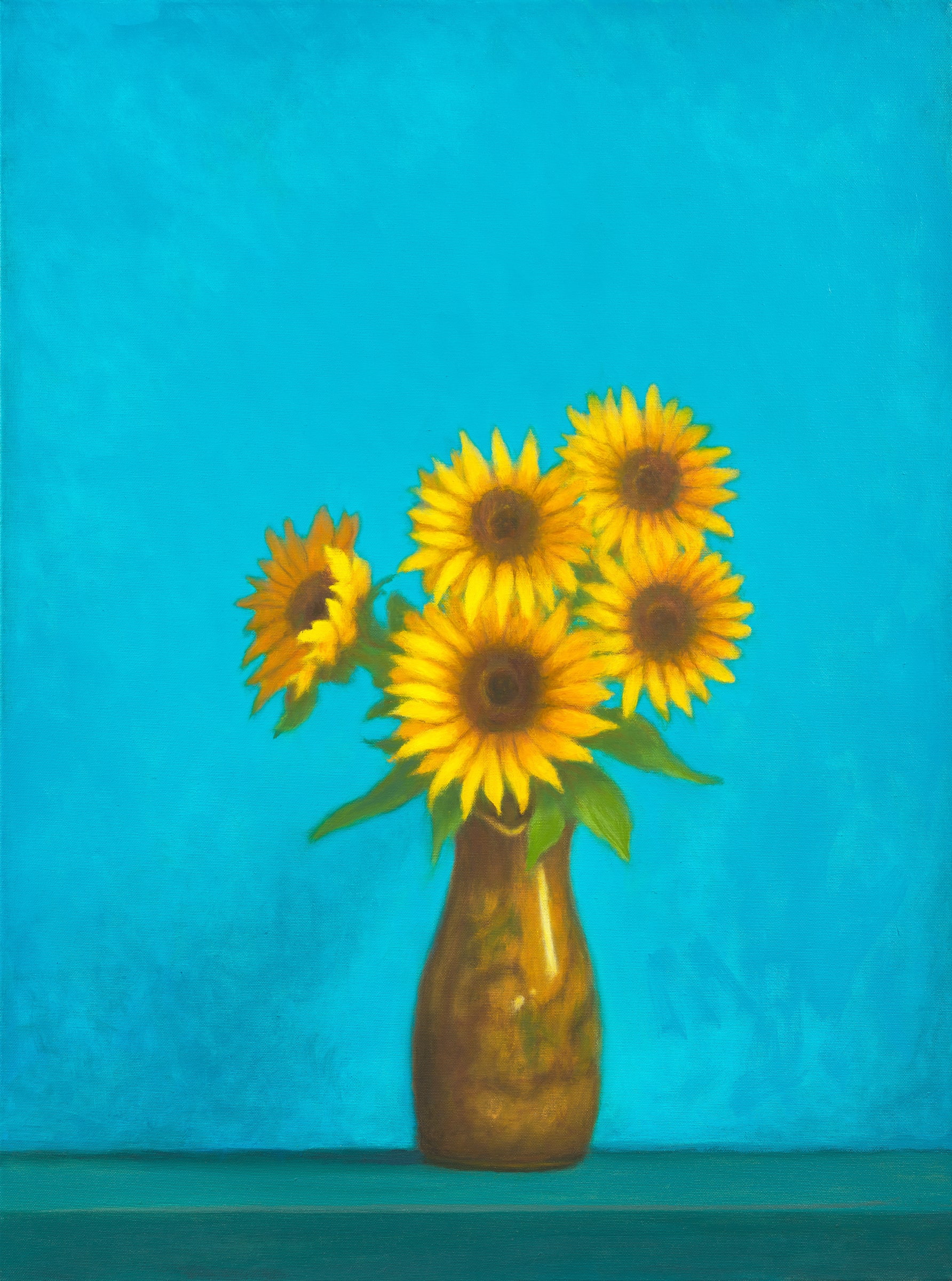 Philip Archer OBE, Sunflowers in an Ewenny Jug, 2024 | Celf Gallery